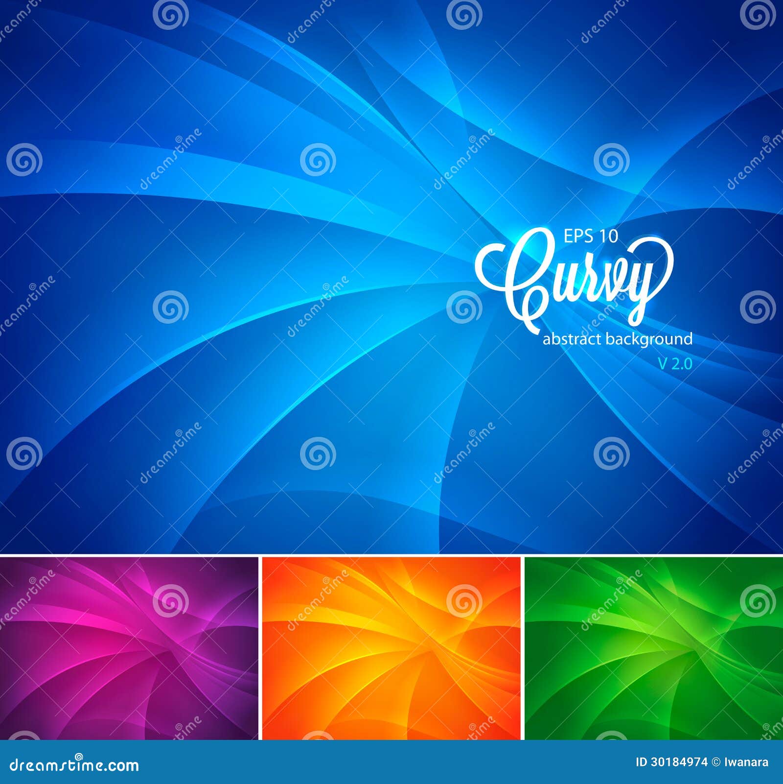 Curvy Abstract Background Vol 2 Stock Vector - Illustration of bright ...