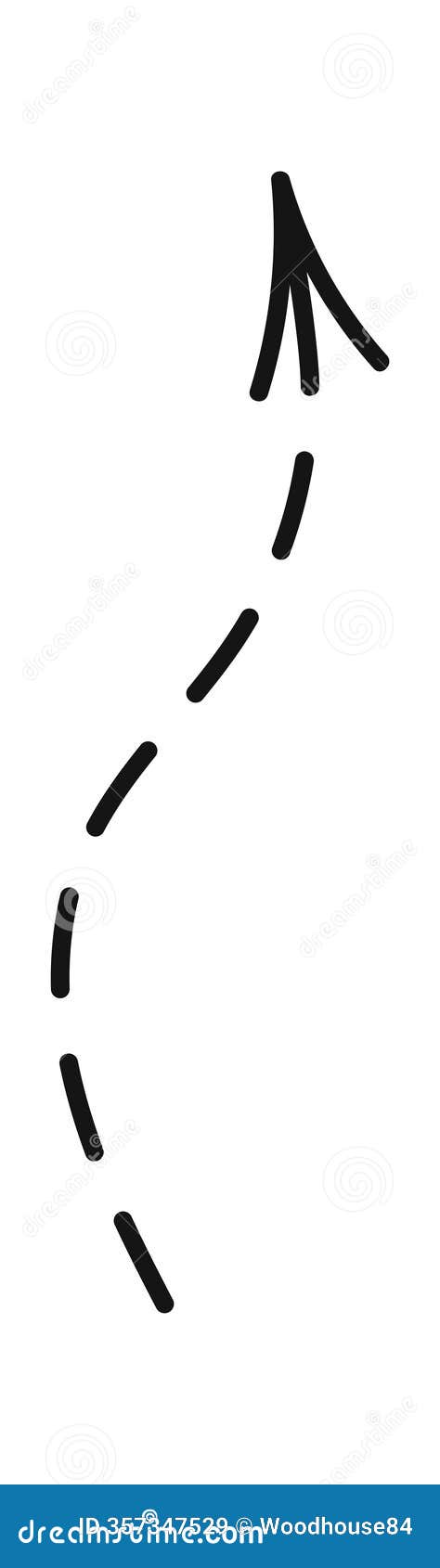 Curvy Dashed Arrow Indicating Upward Cartoon Vector | CartoonDealer.com ...