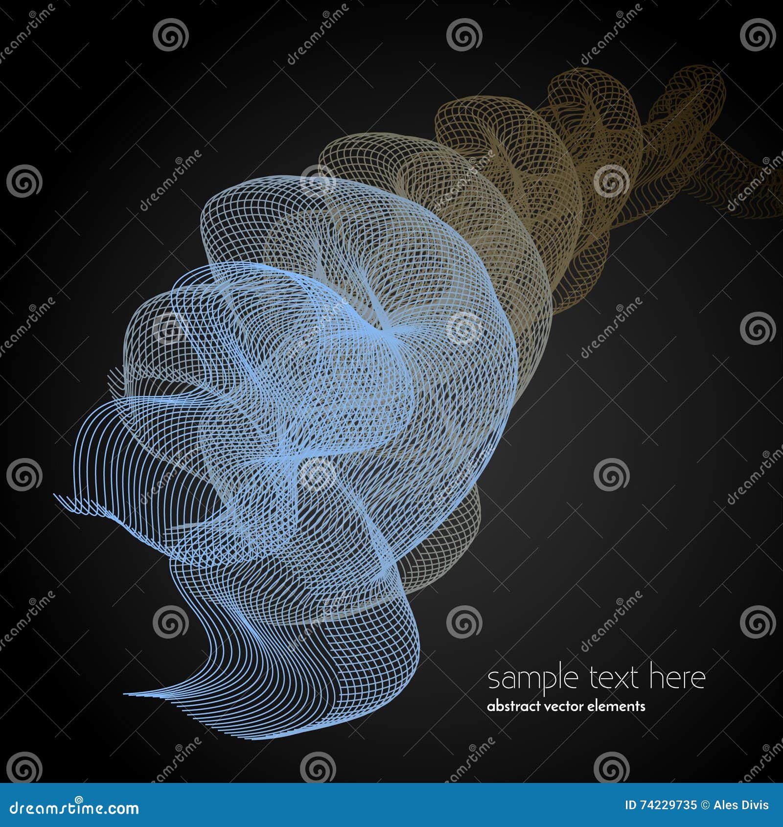 Curvy design element. stock vector. Illustration of lines - 74229735