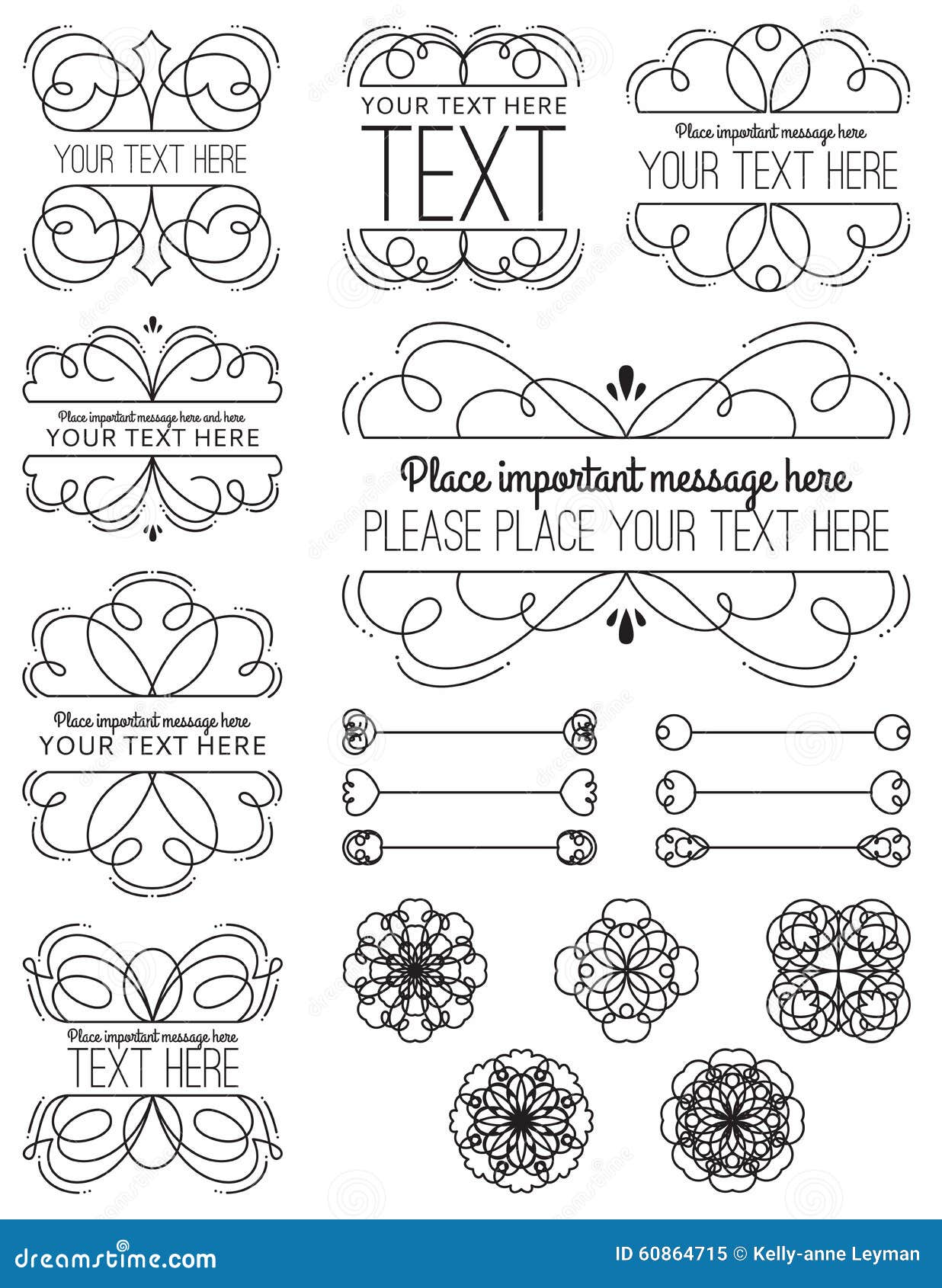 Curvy Frames Cartoon Vector | CartoonDealer.com #13204049