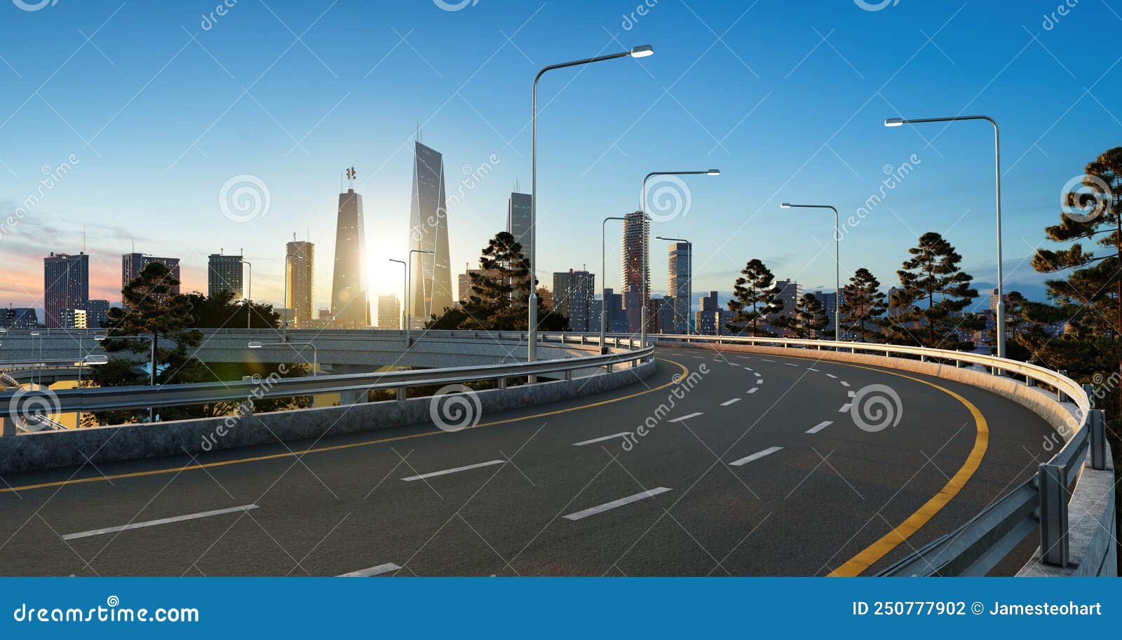 Highway With Overpass Bridge Royalty-Free Stock Photography ...