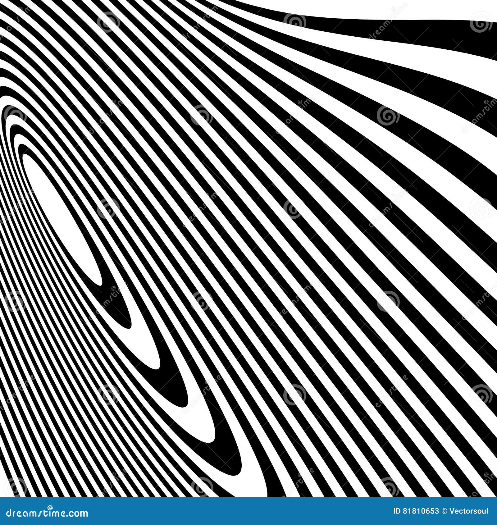 Curvy Irregular Dynamic Lines. Abstract Geometric Pattern Stock Vector ...