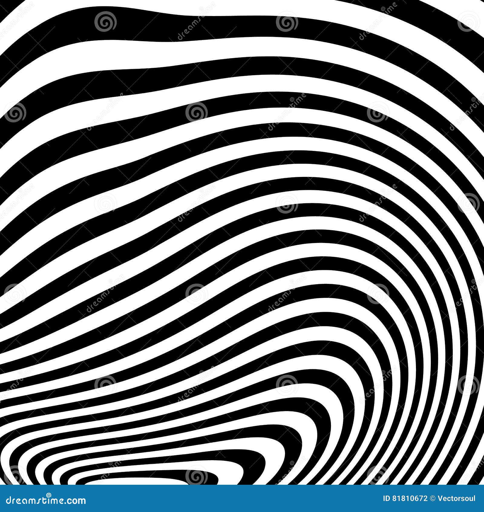 Curvy Irregular Dynamic Lines. Abstract Geometric Pattern Stock Vector ...