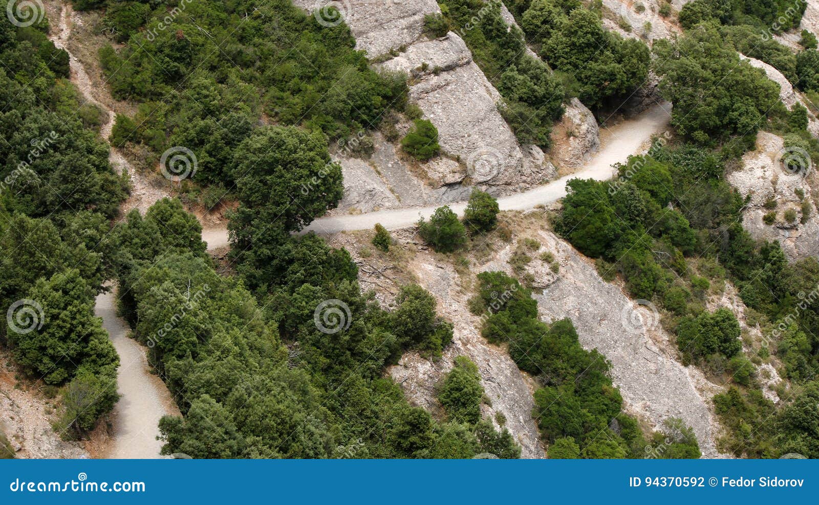 Curvy mountain pathway stock photo. Image of hill, rock - 94370592