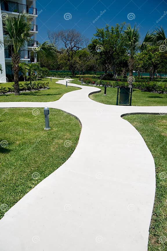 Curvy Path stock image. Image of crossway, decision, sunny - 2258011
