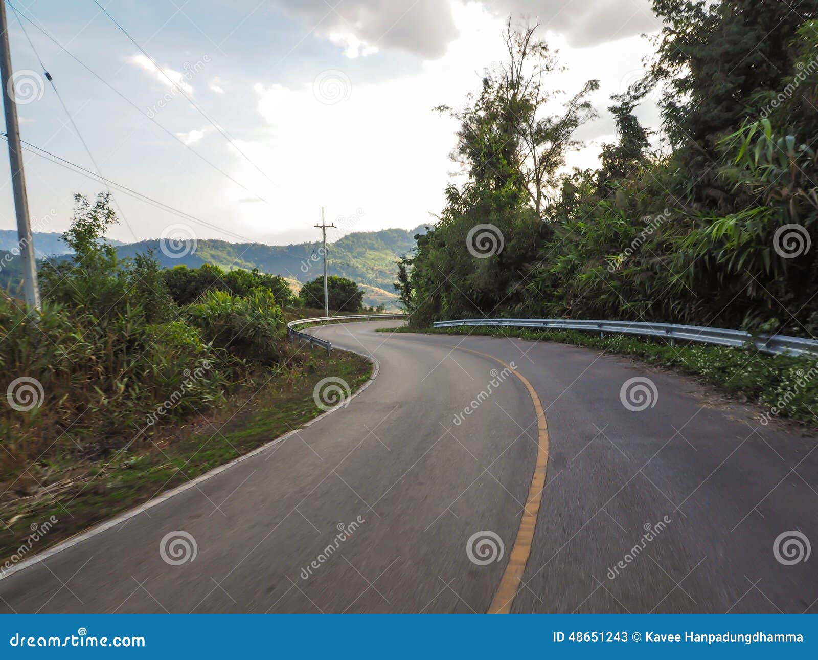CURVY ROAD in MOUNTAIN stock image. Image of driving - 48651243