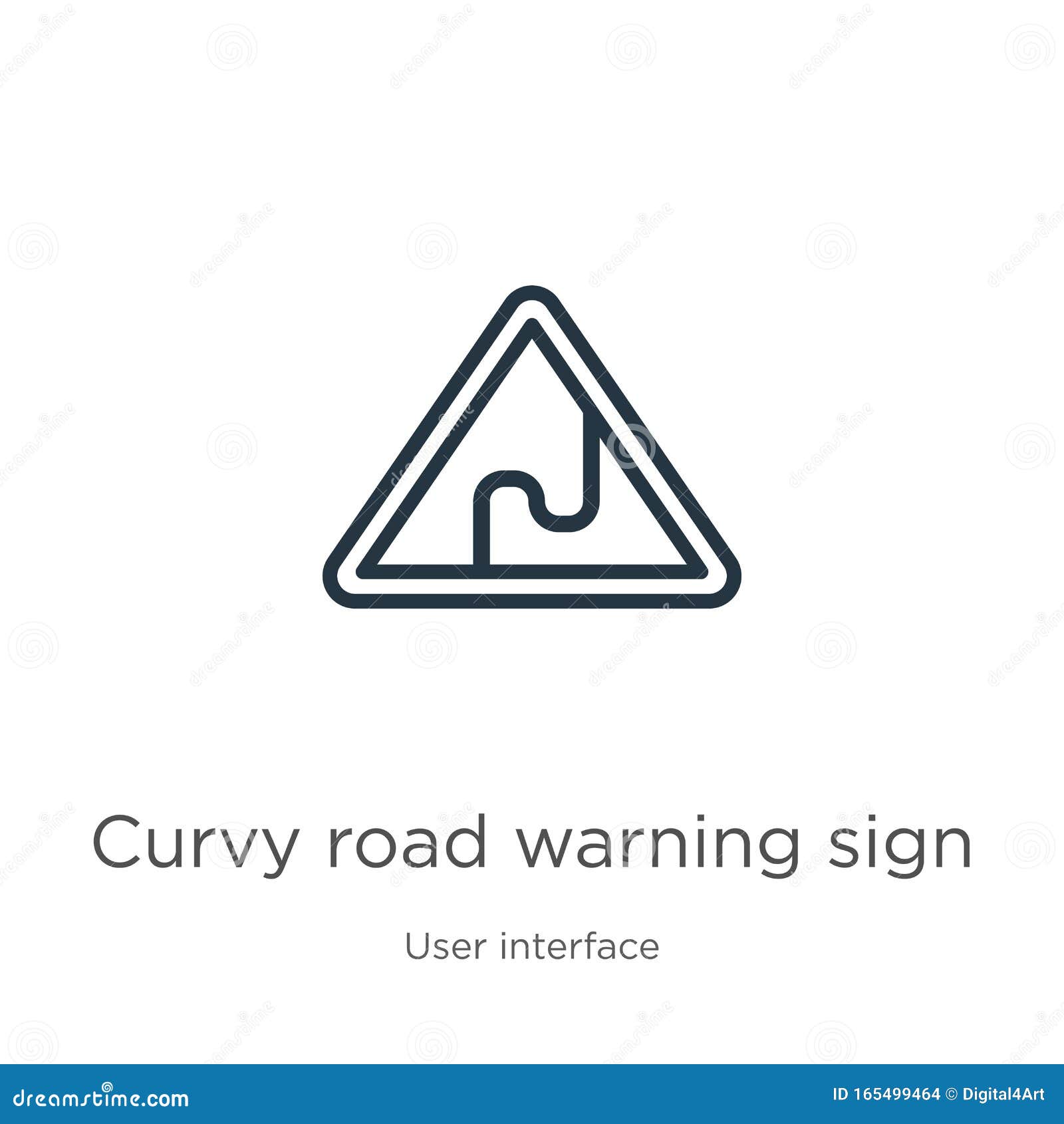 Warning Curvy Track And Road Layout Cartoon Vector | CartoonDealer.com ...