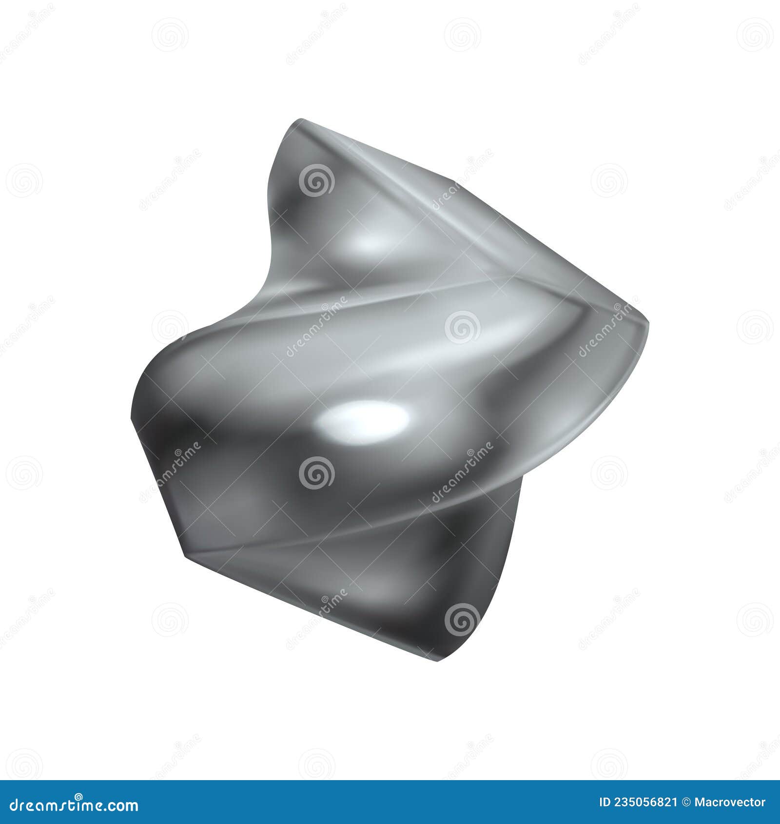 Curvy Silver Shape Composition Stock Vector - Illustration of shine ...