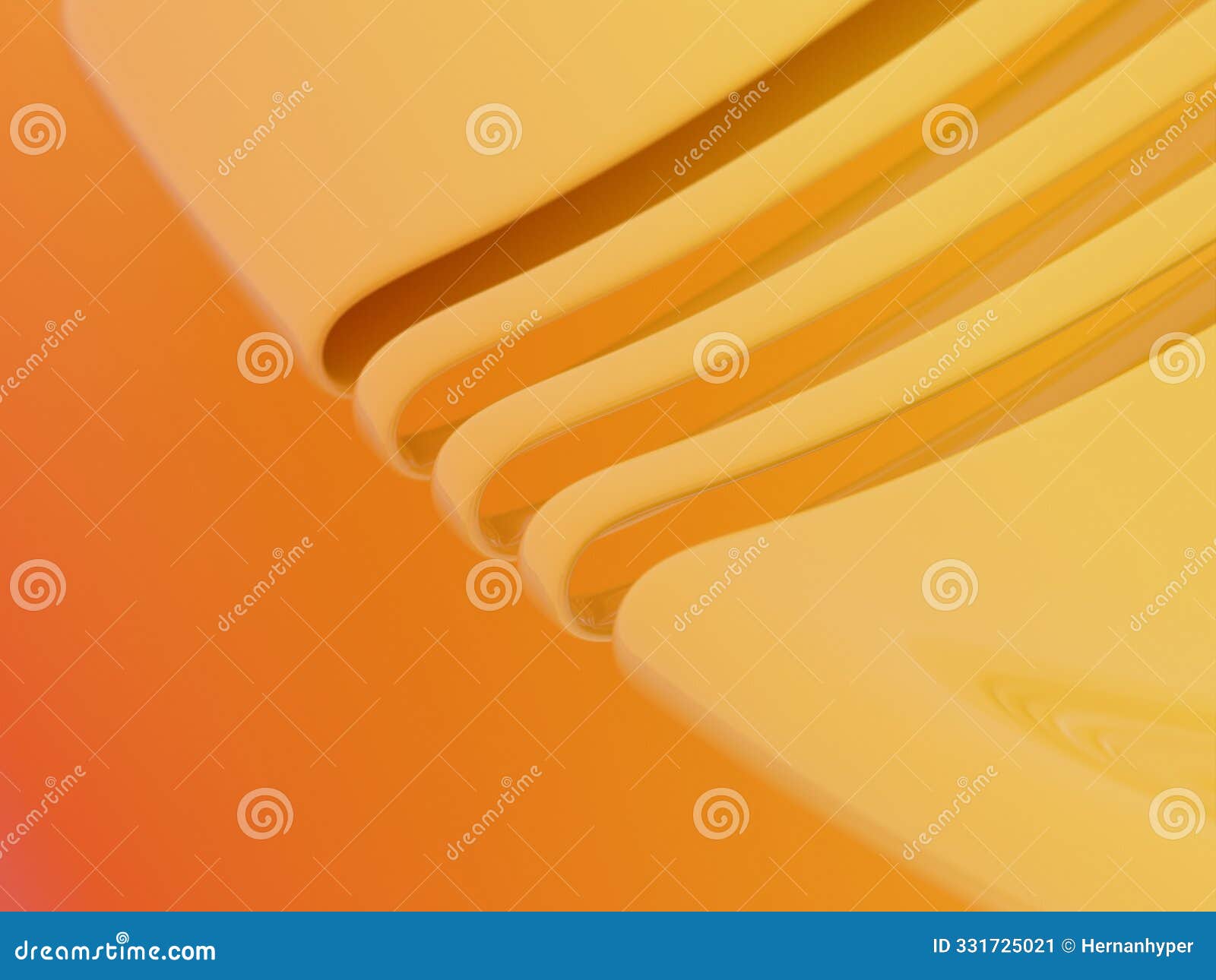 Curvy Smooth Shape in Yellow and Orange. Abstract Background Stock ...