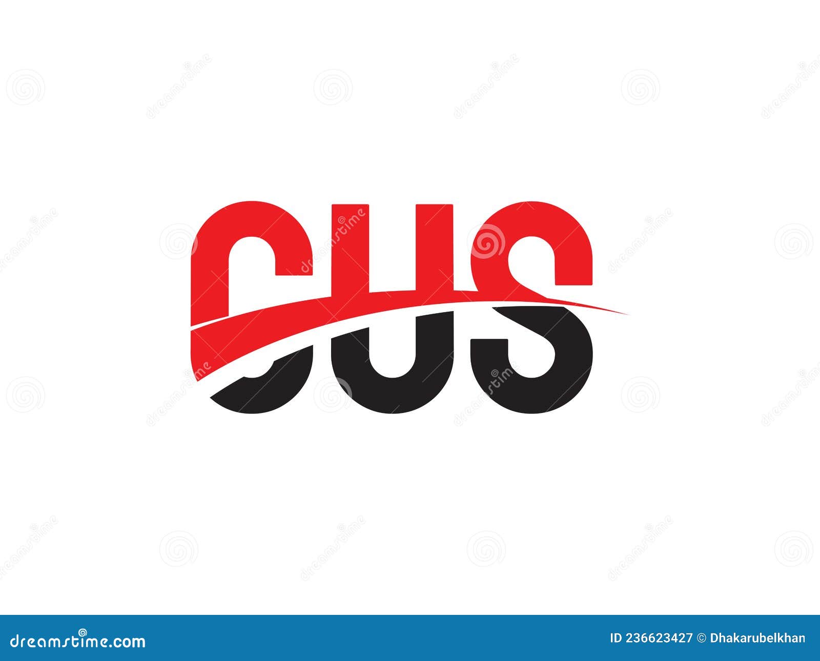 CUS Letter Initial Logo Design Vector Illustration Stock Vector ...
