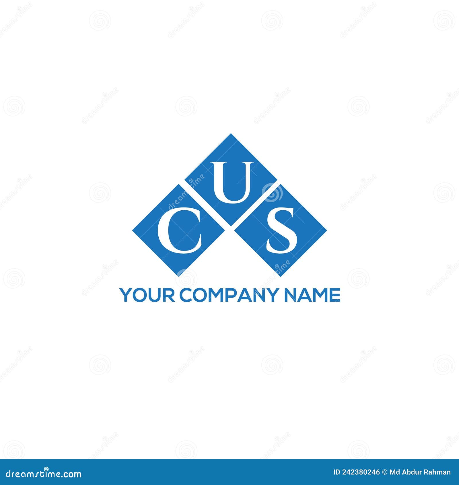 CUS Letter Logo Design on White Background. CUS Creative Initials ...