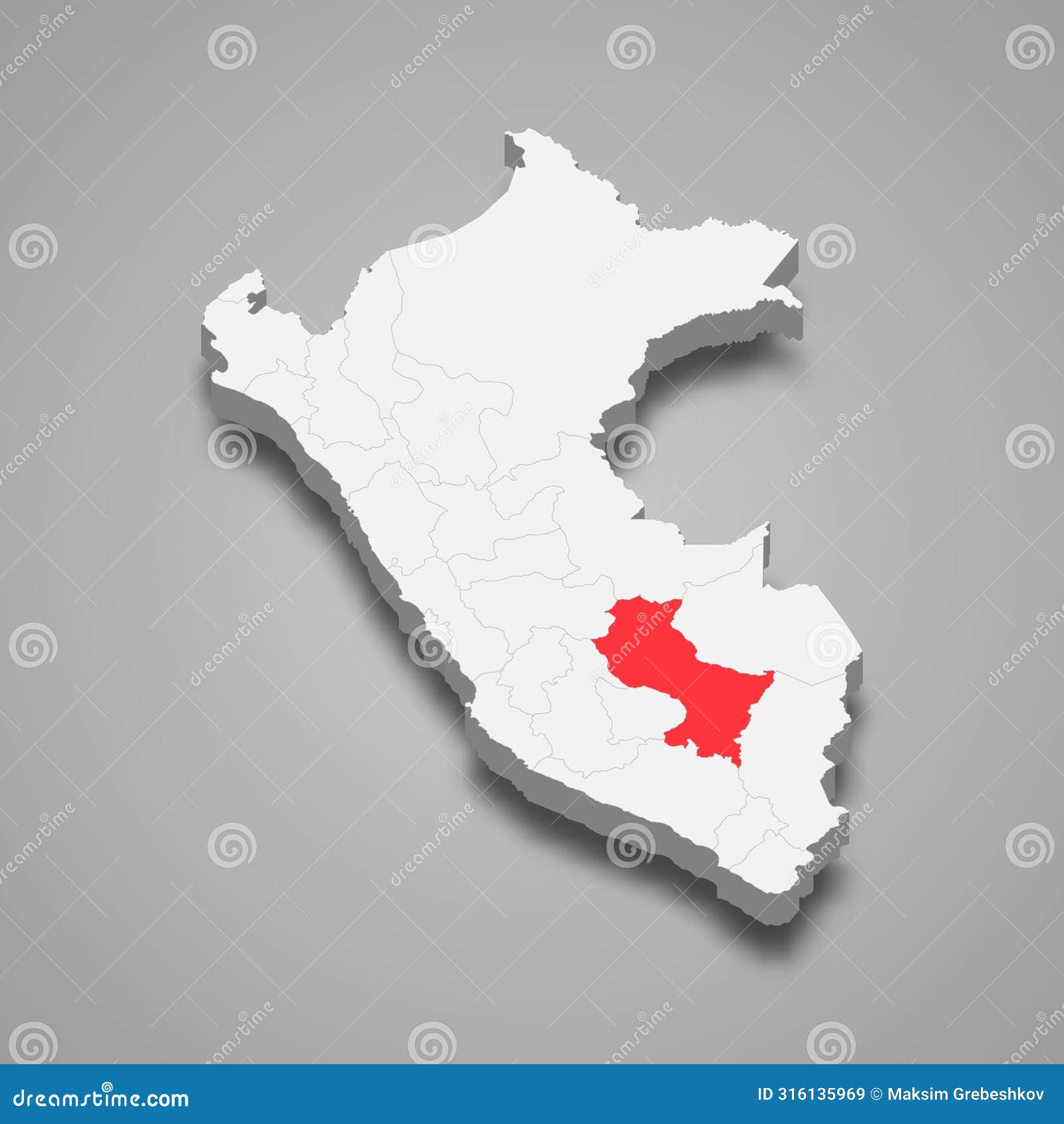 3d Isometric Map Of Cusco Is A Region Of Peru Royalty-Free Cartoon ...