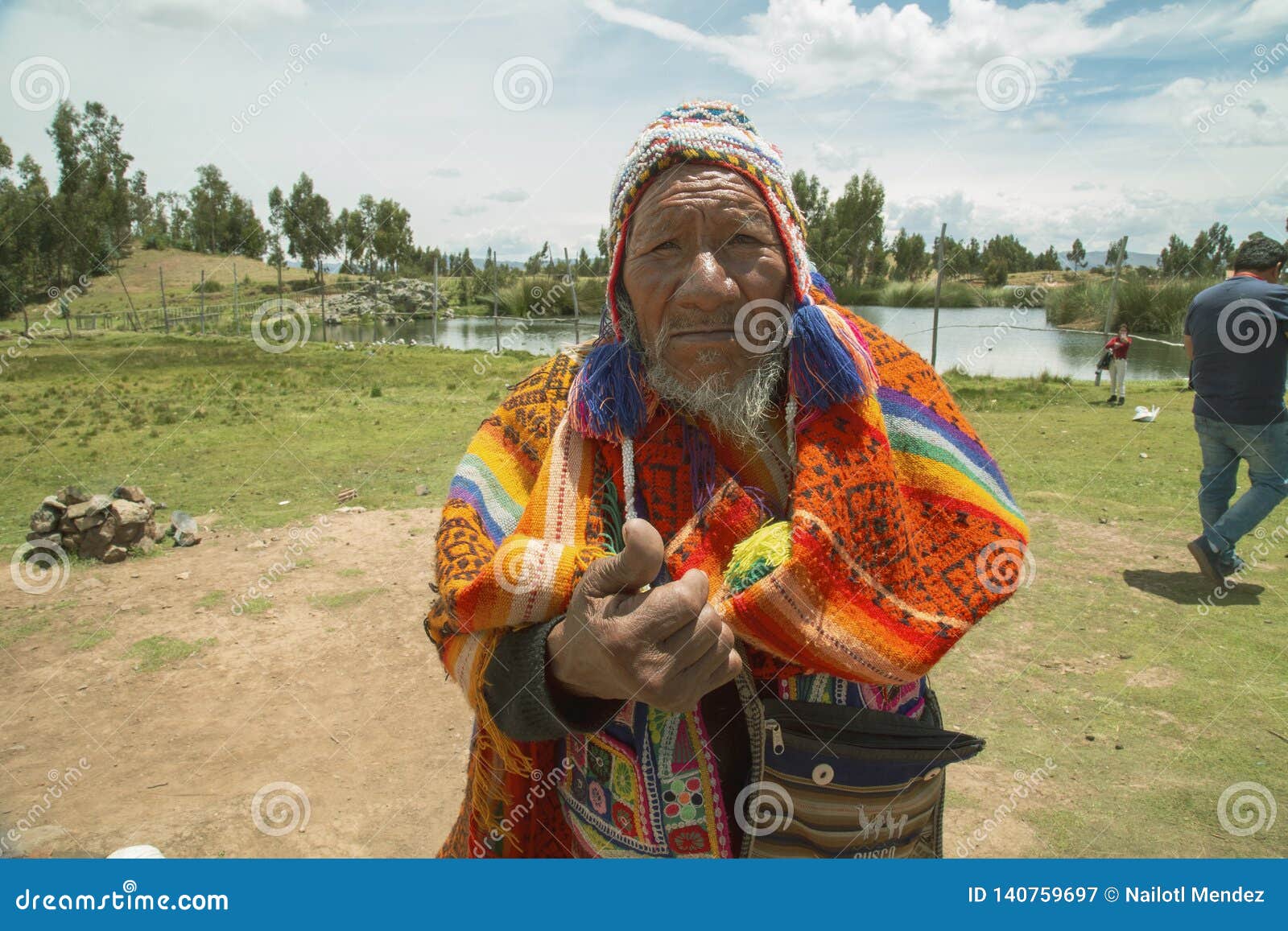 Cusco, PerÃº; December 20, 2018, Native Man, Peruvian Elder, in Ritual ...
