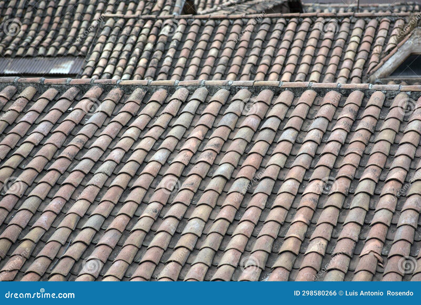 Cusco Peru Ancient Colonial Tile Roof Overhead View Stock Photo - Image ...
