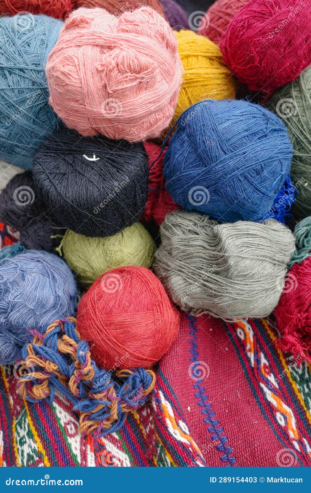 Cusco, Peru - Dec 4, 2022: Alpaca Wool for Traditional Andean Textile ...