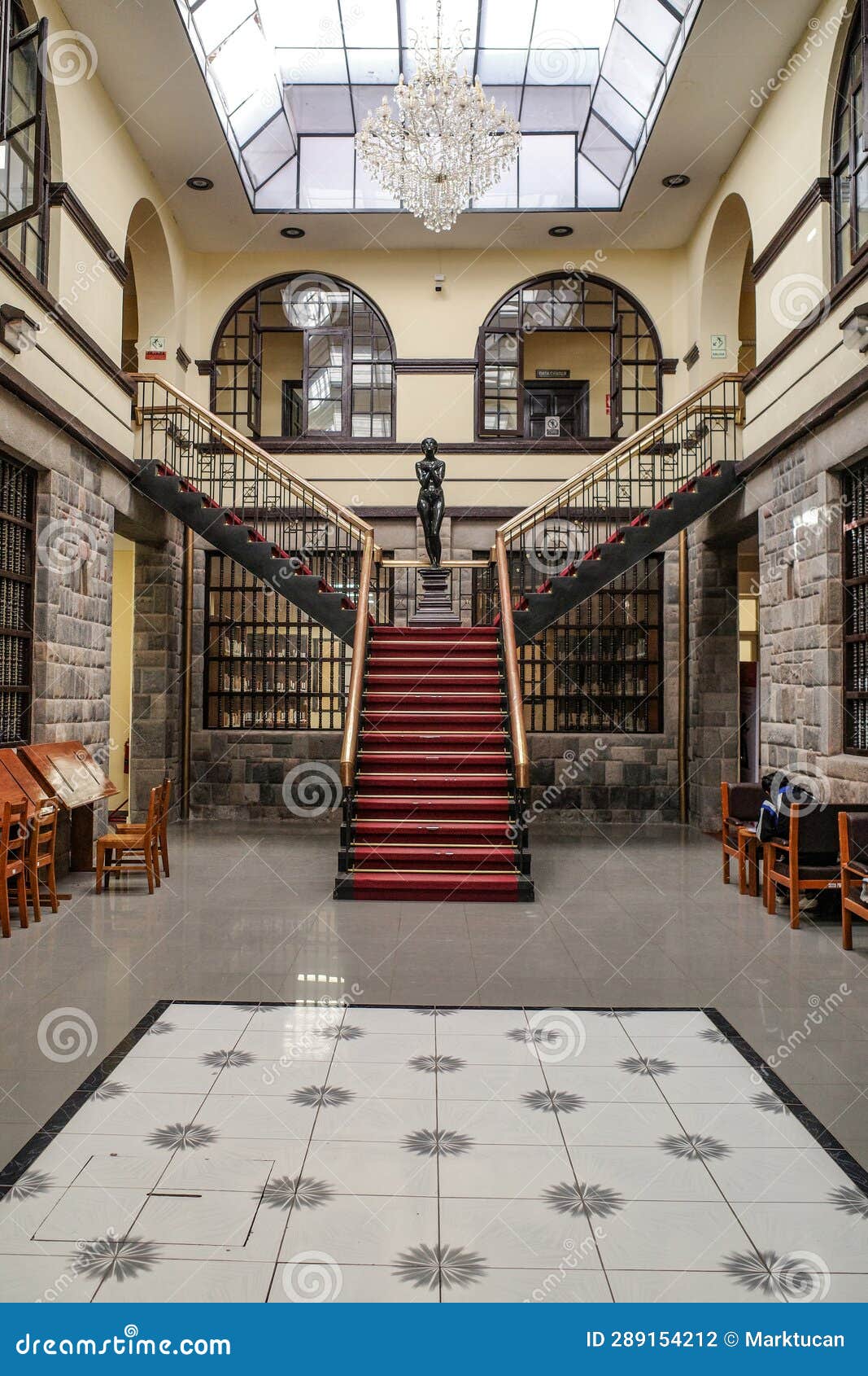 Cusco, Peru - Dec 5, 2022: Interior Stairway of the Cusco Municipal ...