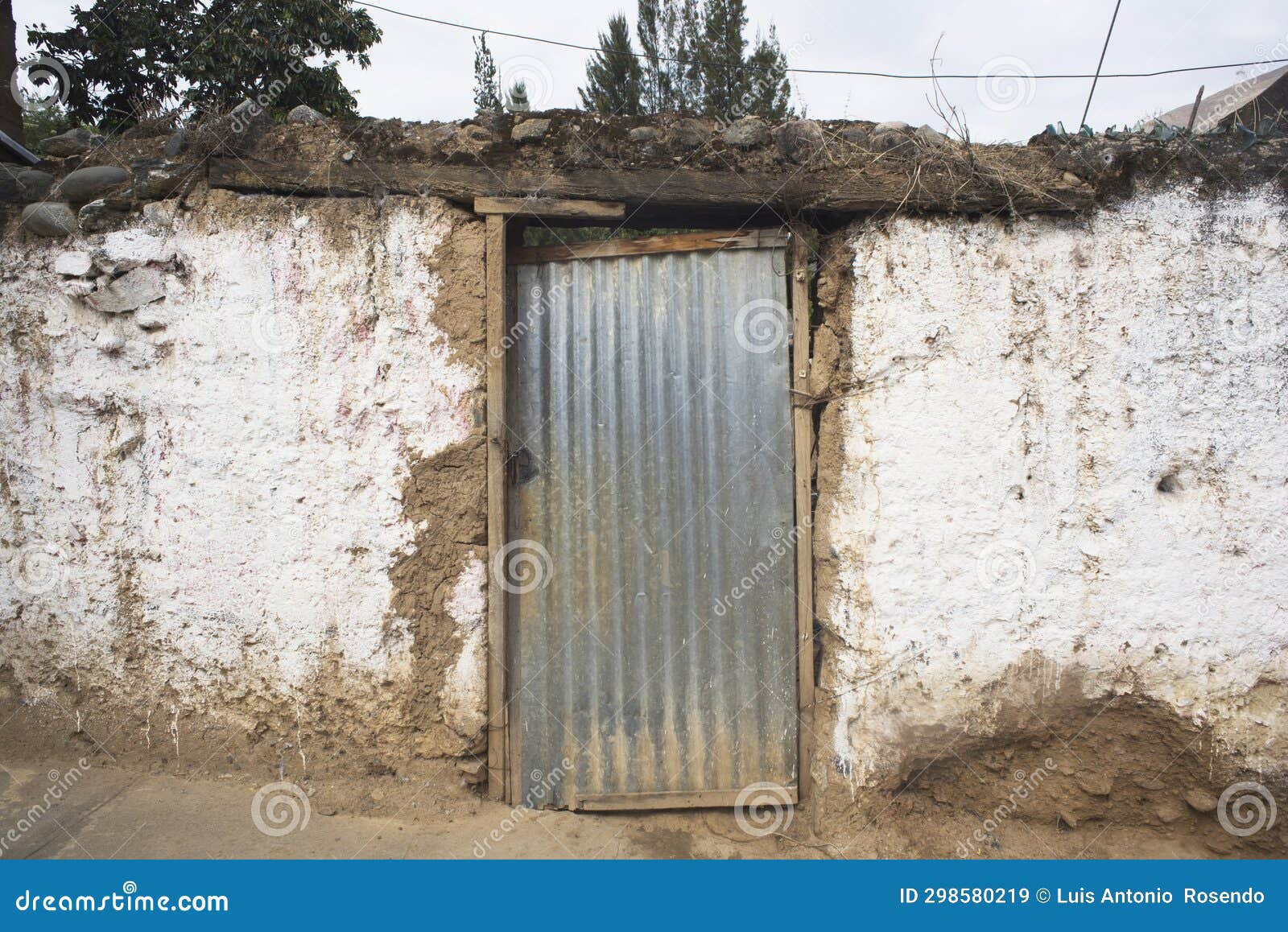 Cusco Peru Facade of Old Unpainted Adobe House Stock Image - Image of ...