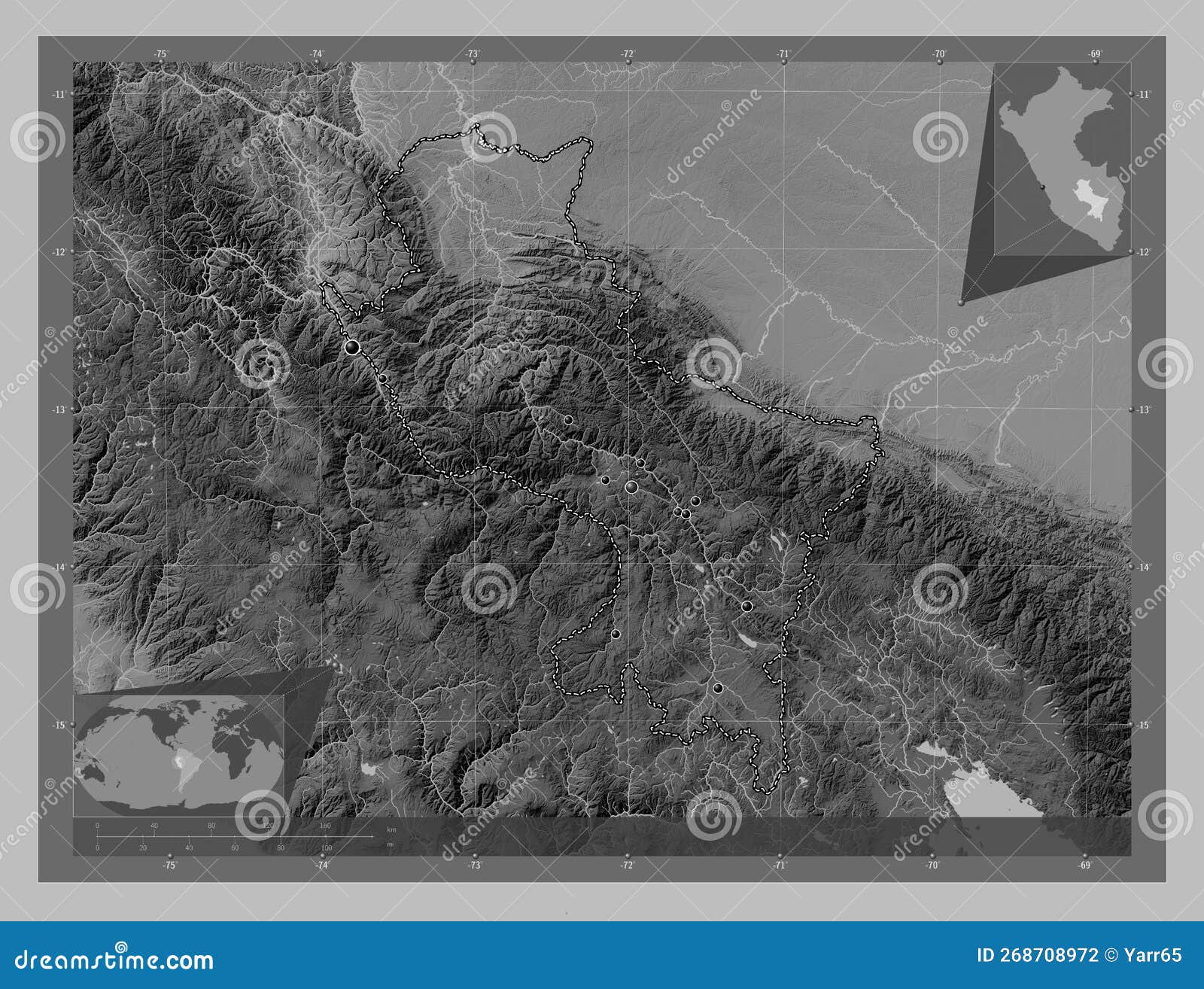Cusco, Peru. Grayscale. Major Cities Stock Illustration - Illustration ...