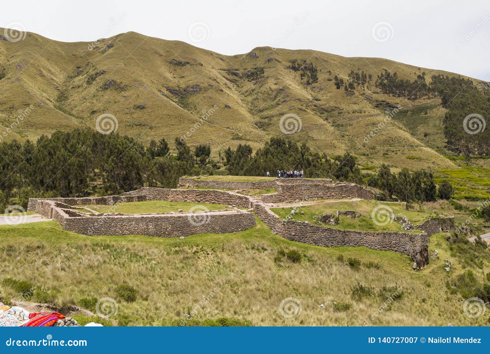 Cusco, Peru - January 20, 2019 Ruins of the Puca Pucara Fortress Stock ...