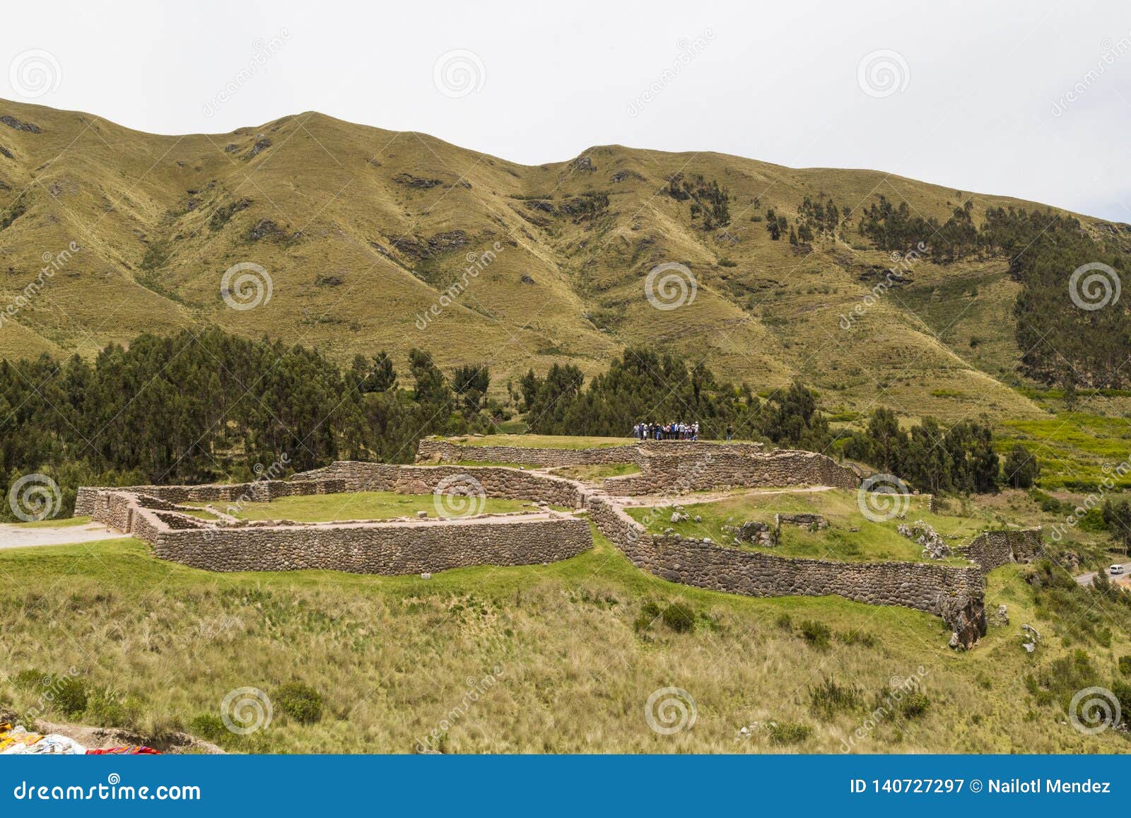 Cusco, Peru - January 20, 2019 Ruins of the Puca Pucara Fortress Stock ...