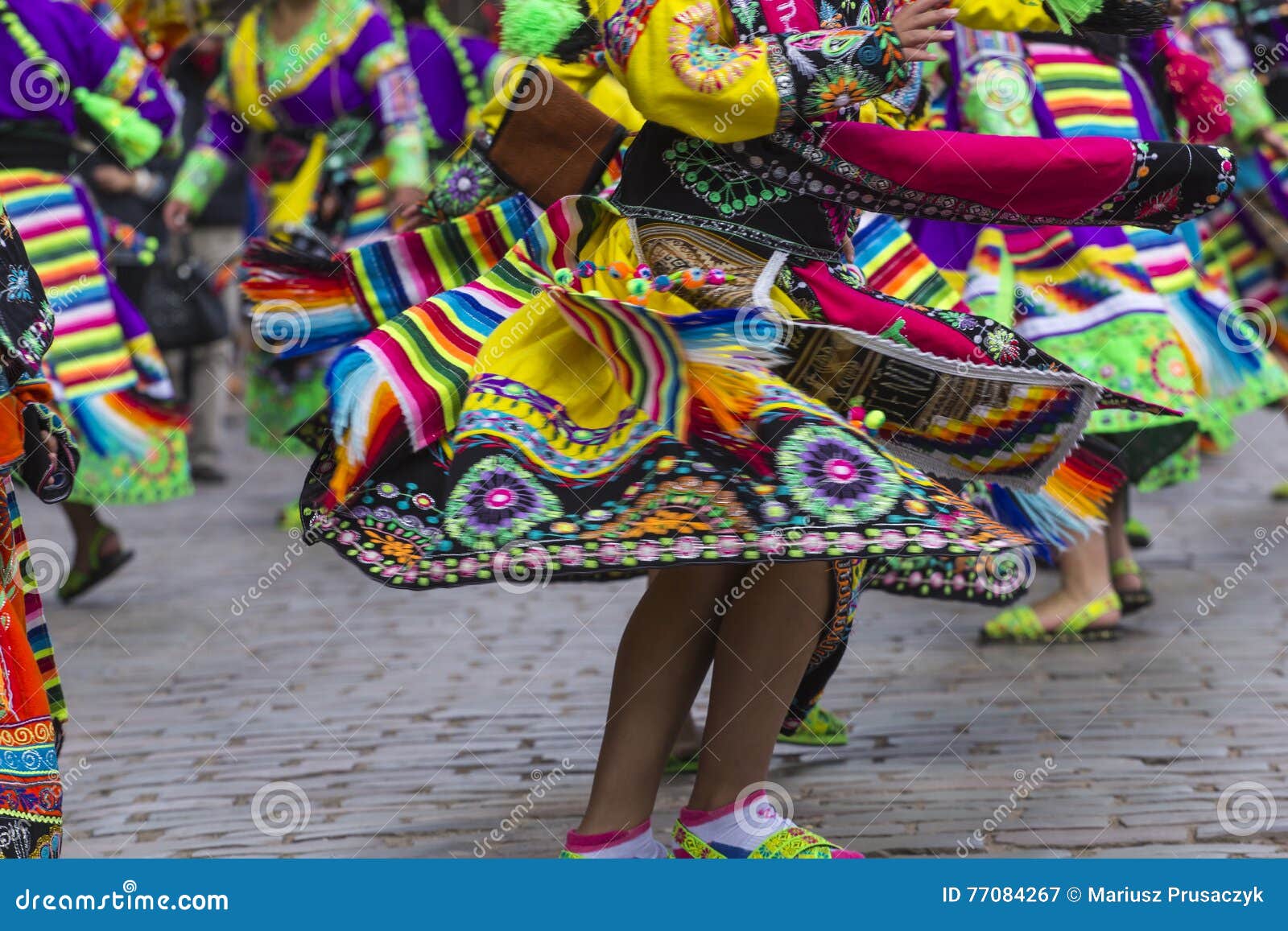 CUSCO - PERU - JUNE 06, 2016 : Peruvian Dancers at the Parade in Stock ...