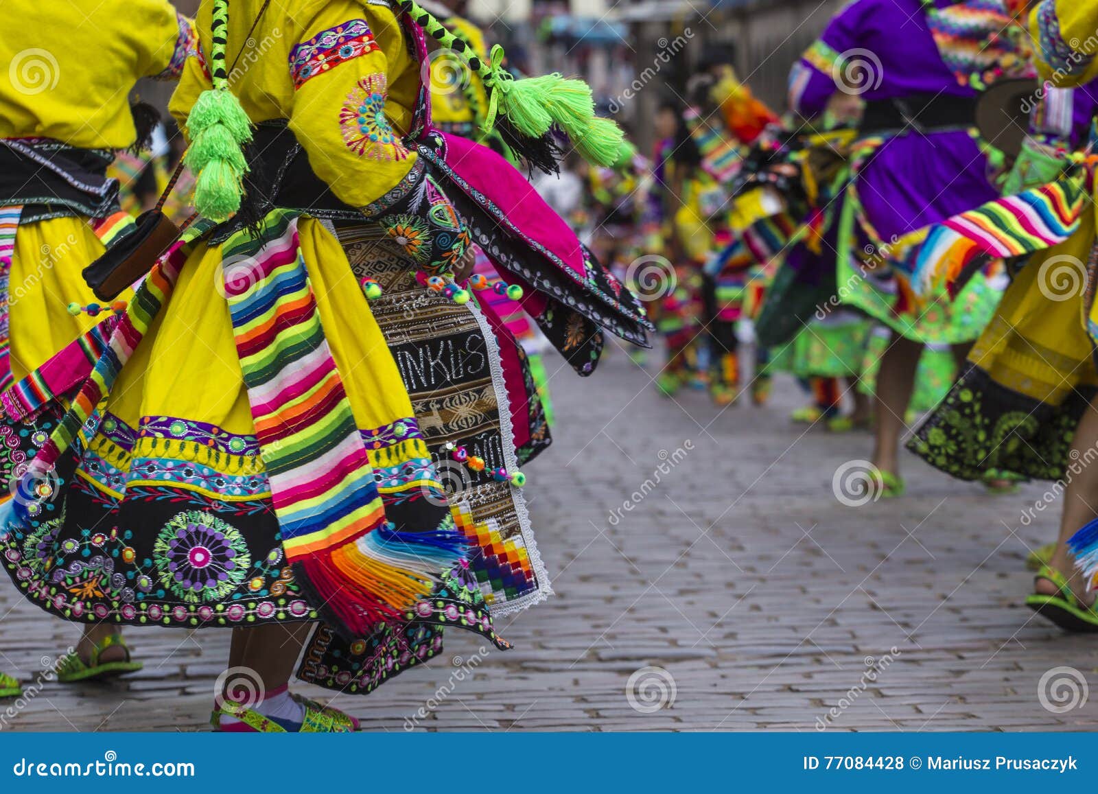 CUSCO - PERU - JUNE 06, 2016 : Peruvian Dancers at the Parade in Stock ...