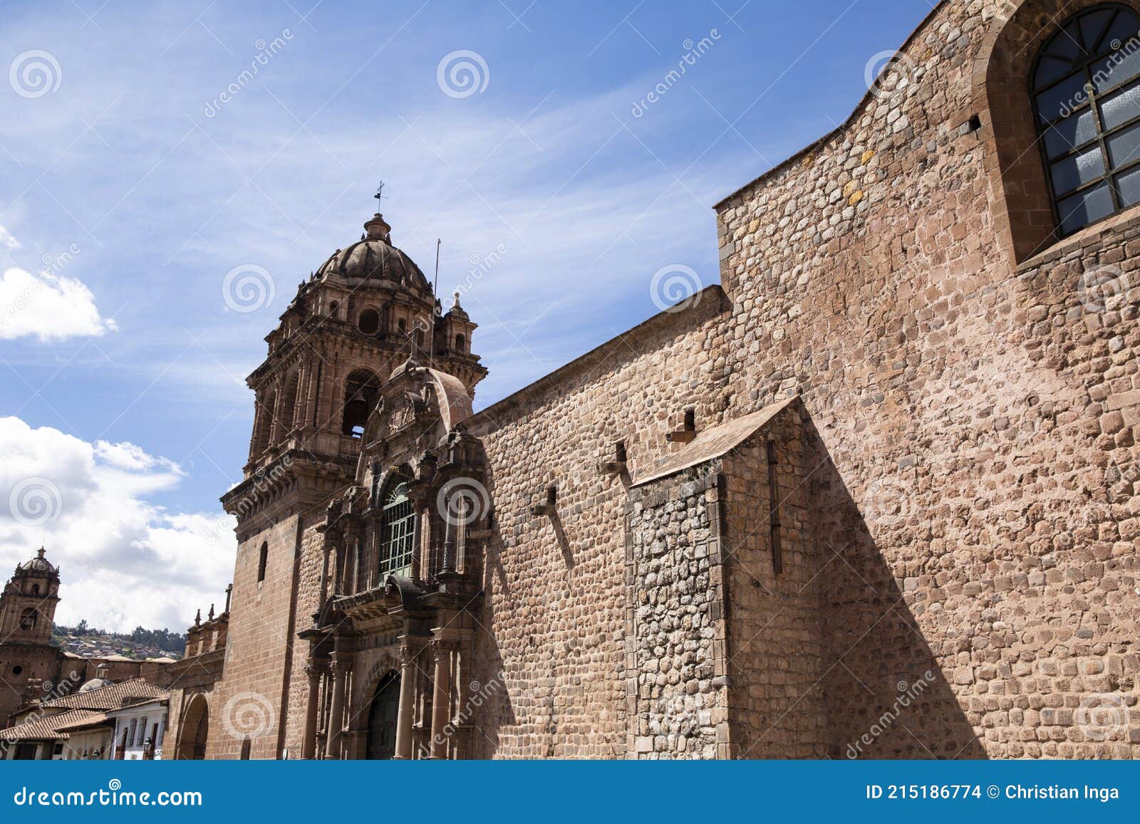 Image of Church in Cusco City. Colonial, Catholic Church. Big Building ...