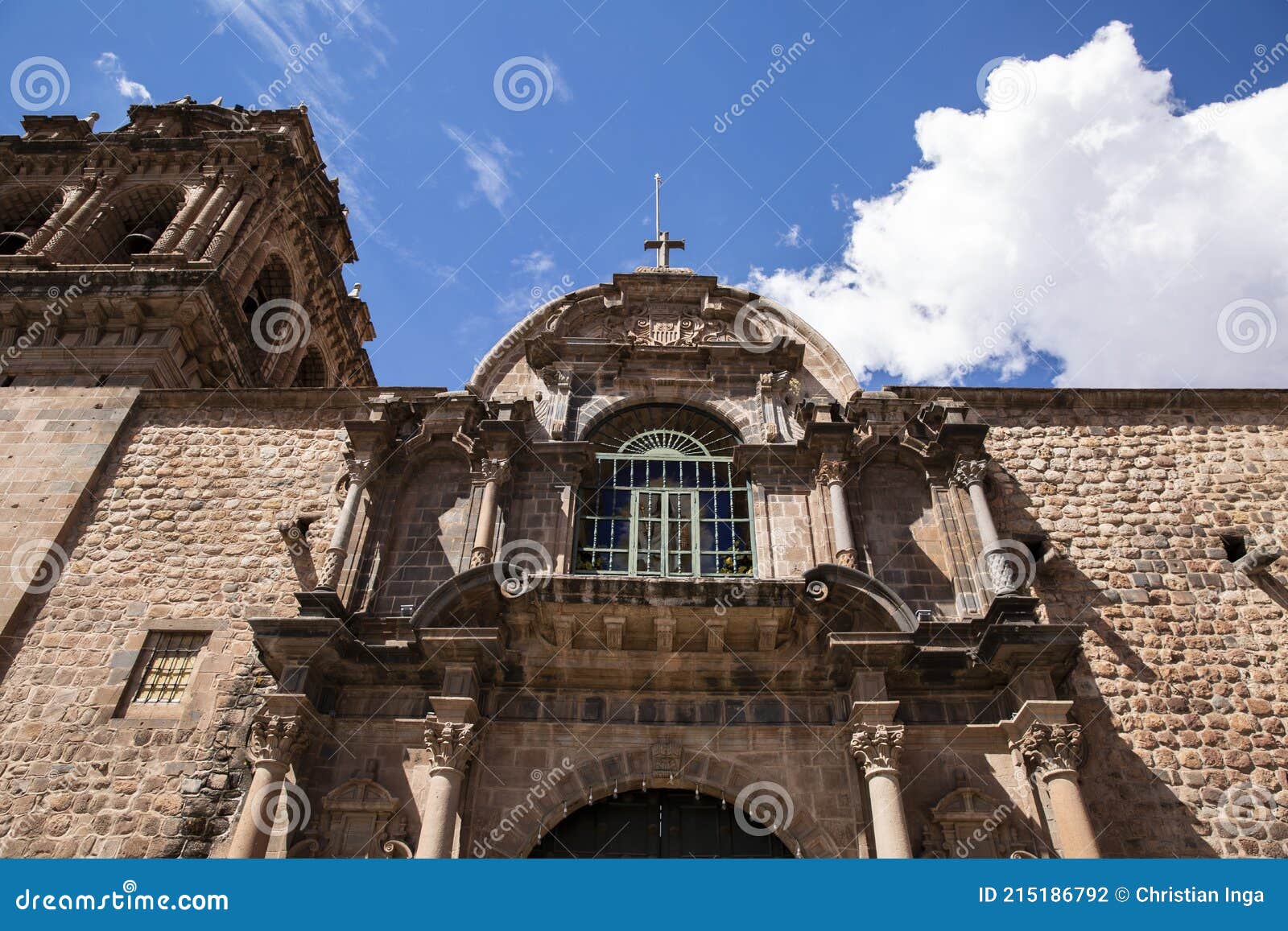 Image of Church in Cusco City. Colonial, Catholic Church. Big Building ...