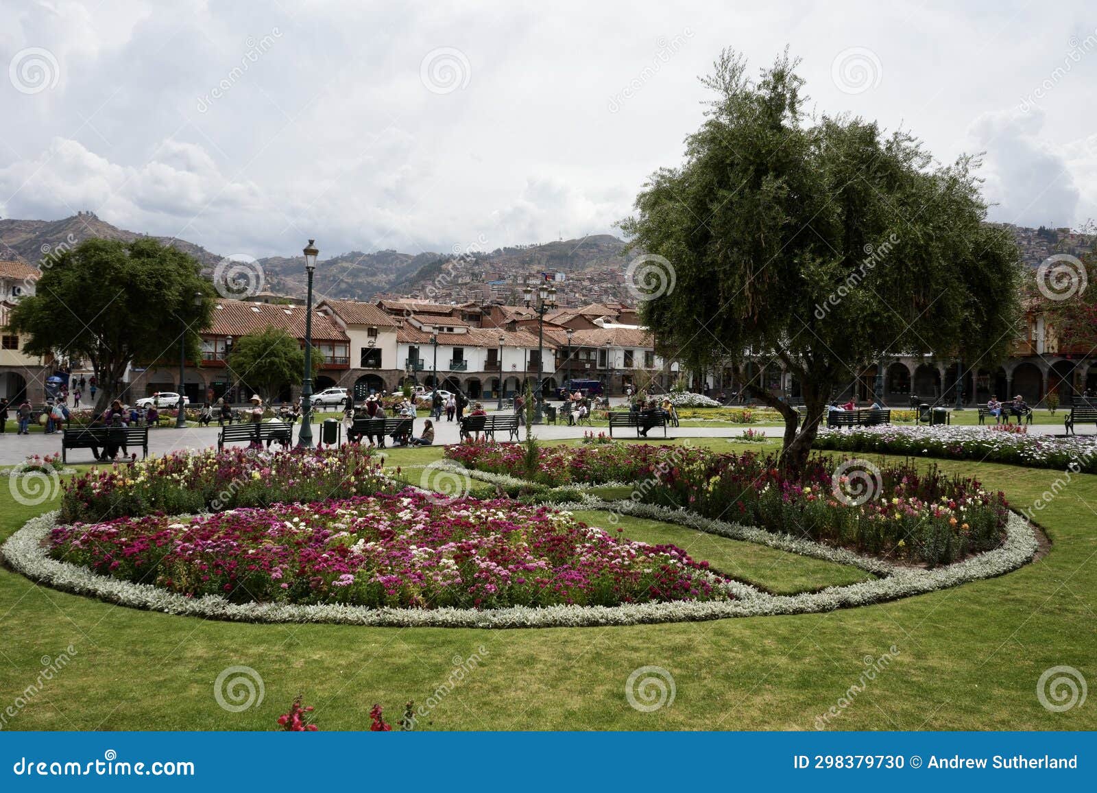 Plants and Flowers in Plaza Mayor De Cusco (Cusco Main Square). Cusco ...