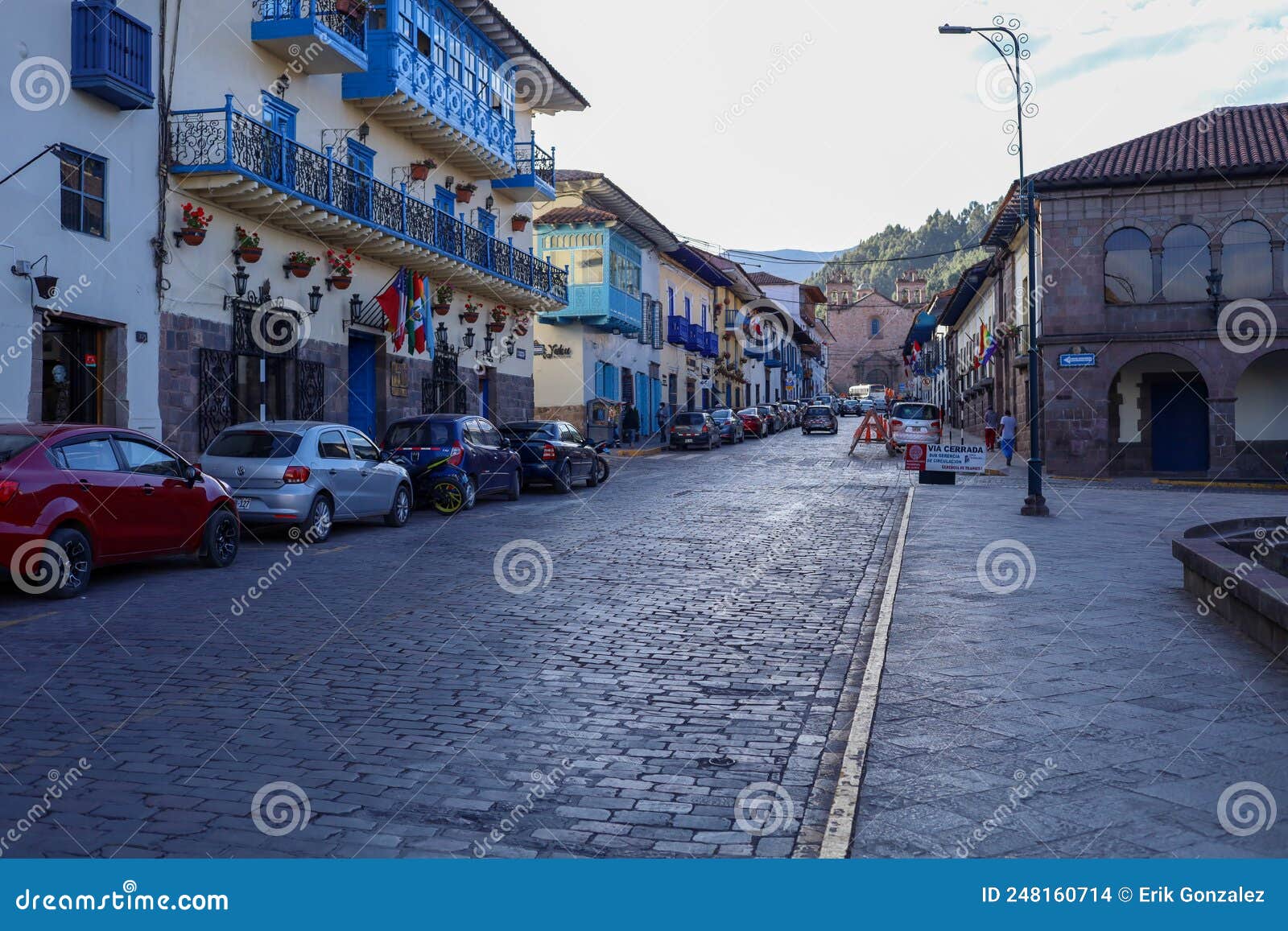 View of the Streets of Cusco. Peru Editorial Stock Image - Image of ...