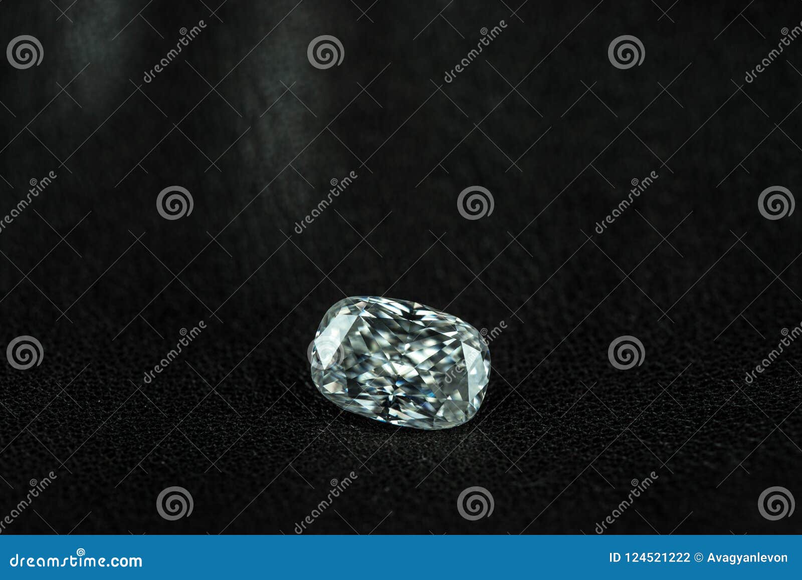 Cushion Crushed Ice Diamond Stock Photo - Image of brilliant, female ...