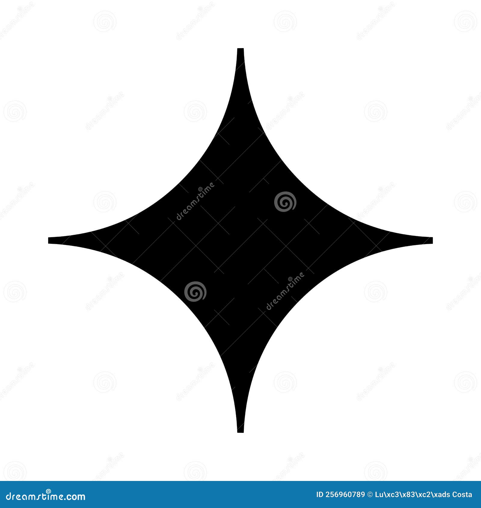 Cusp geometric shape stock vector. Illustration of line - 256960789