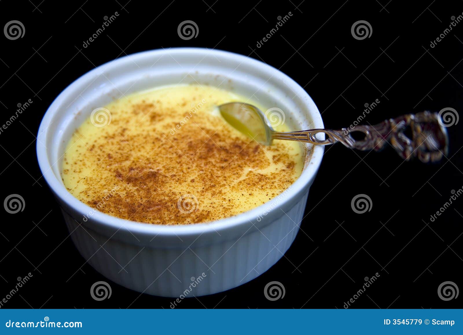 Custard stock image. Image of black, pudding, nutmeg, dessert - 3545779