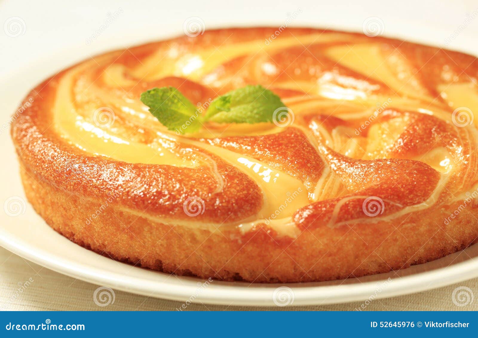 Custard cream sponge cake stock photo. Image of cheese - 52645976