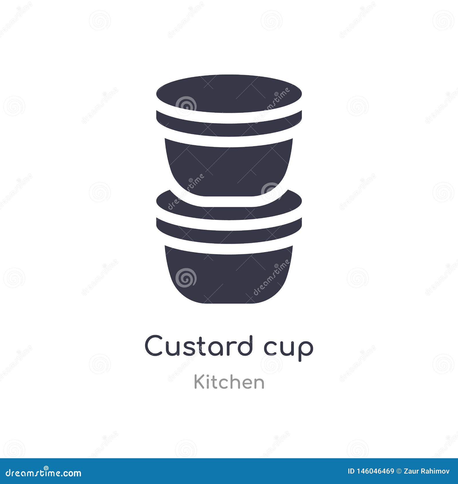 Custard Cup Icon. Isolated Custard Cup Icon Vector Illustration from ...