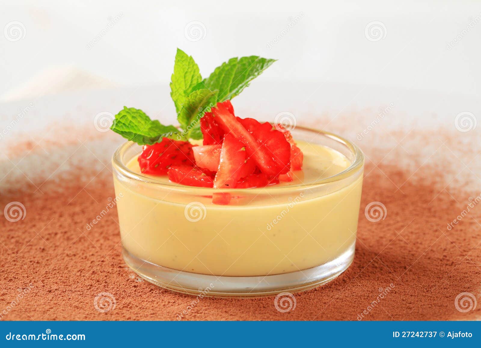 Custard dessert stock image. Image of smooth, round, powder - 27242737