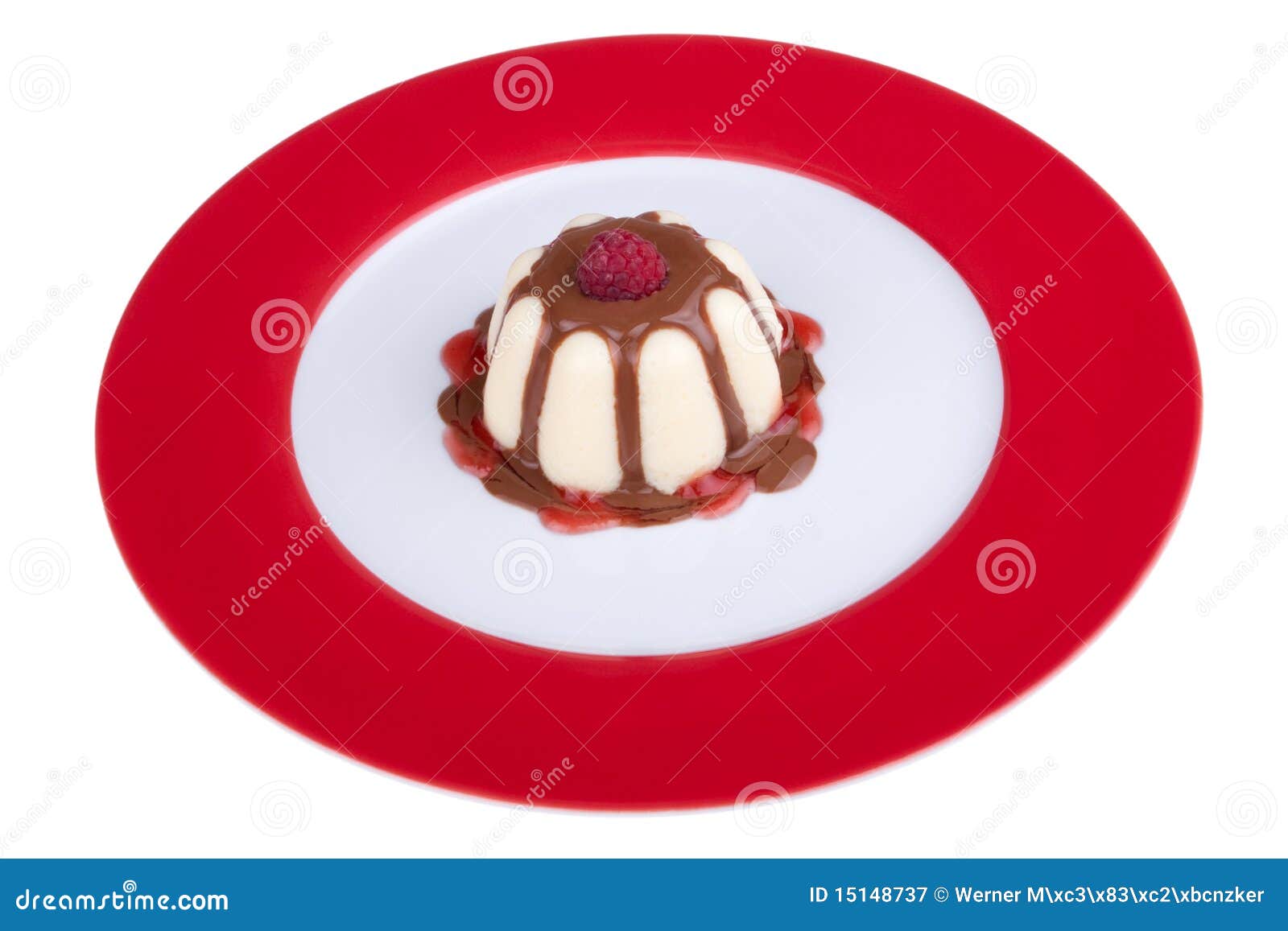 Custard with raspberry stock image. Image of custard - 15148737