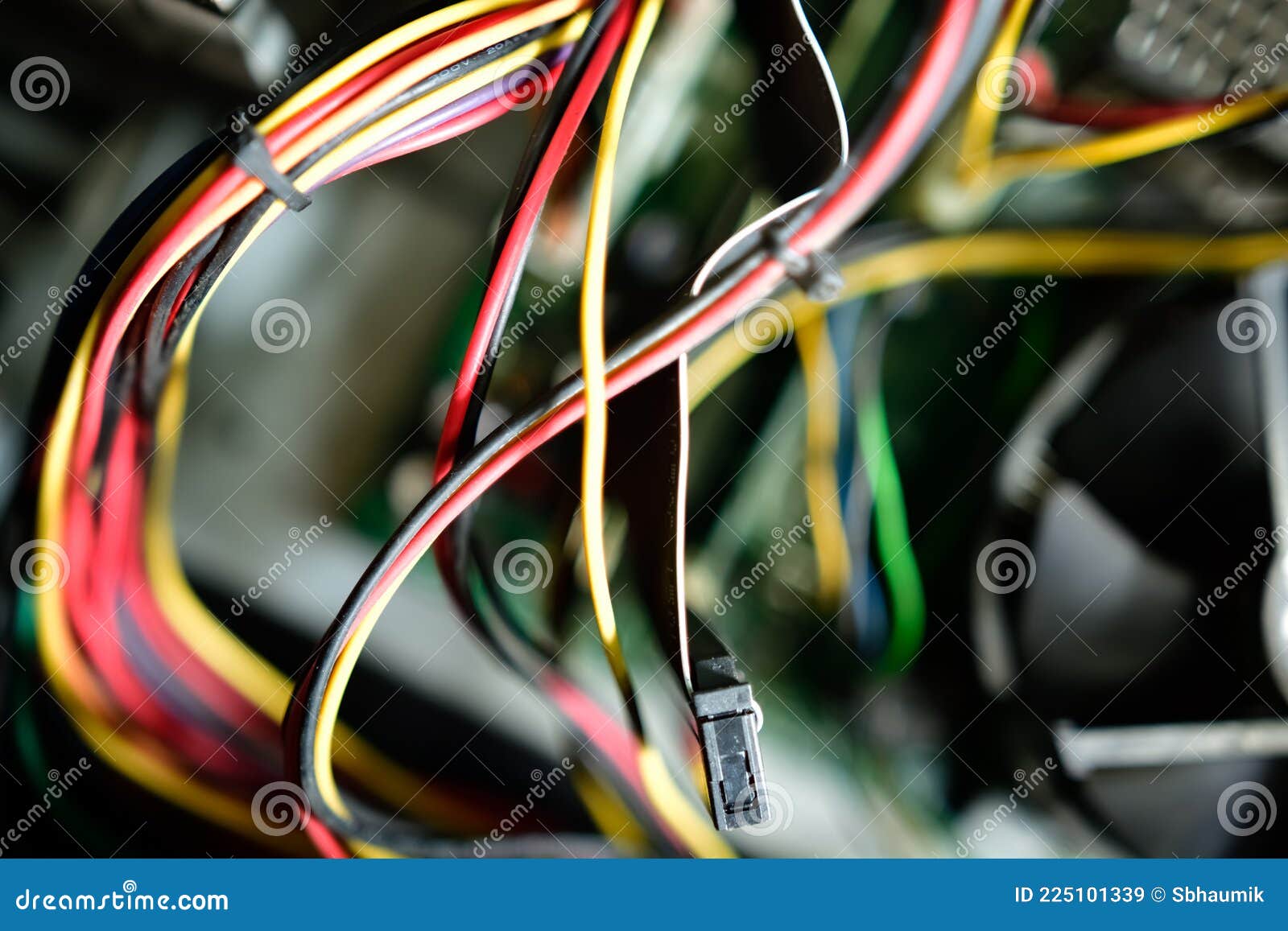 Custer of electric weir stock image. Image of multi - 225101339