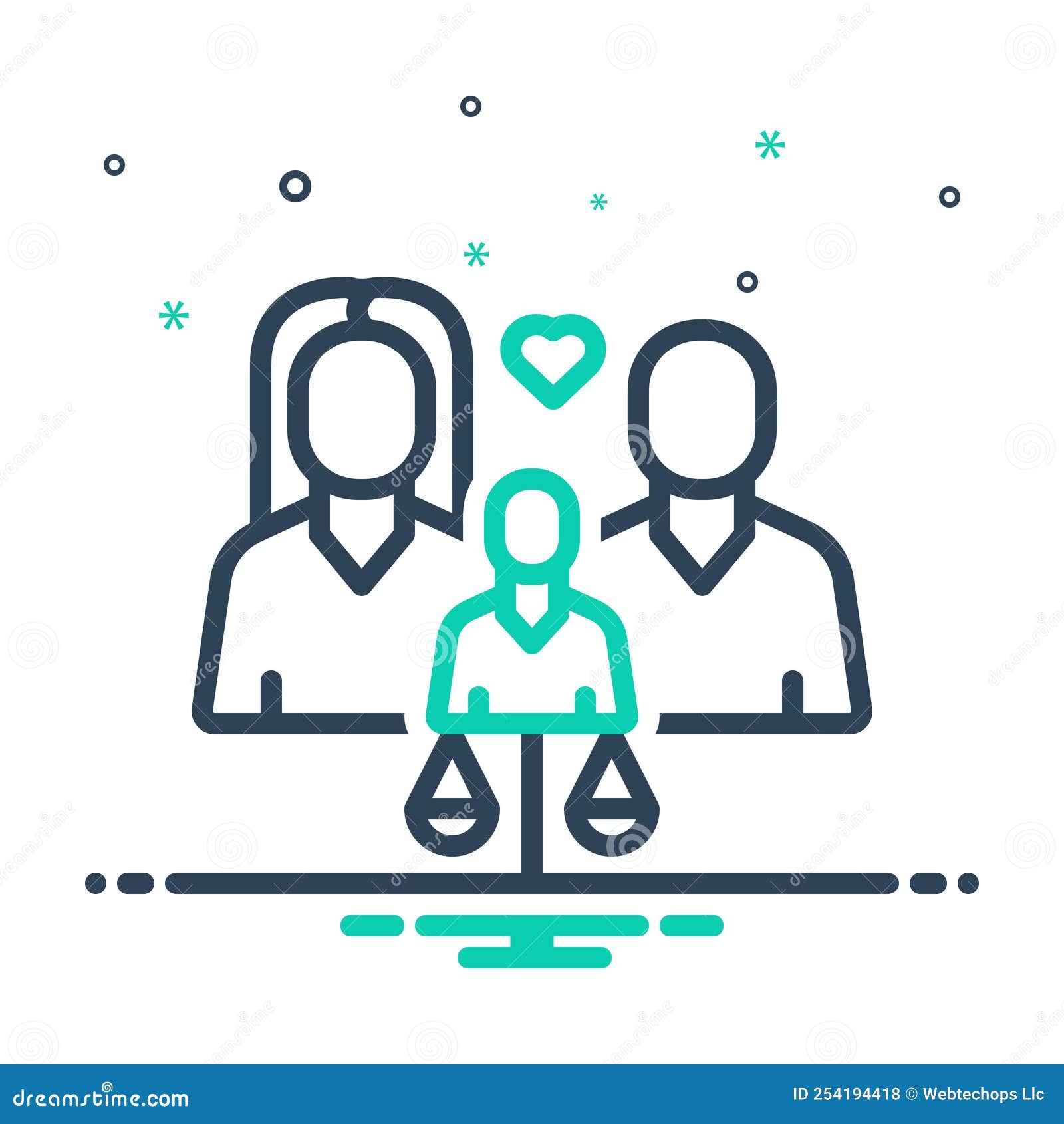 Guardianship Icon On A White Background. Vector Illustration Royalty ...