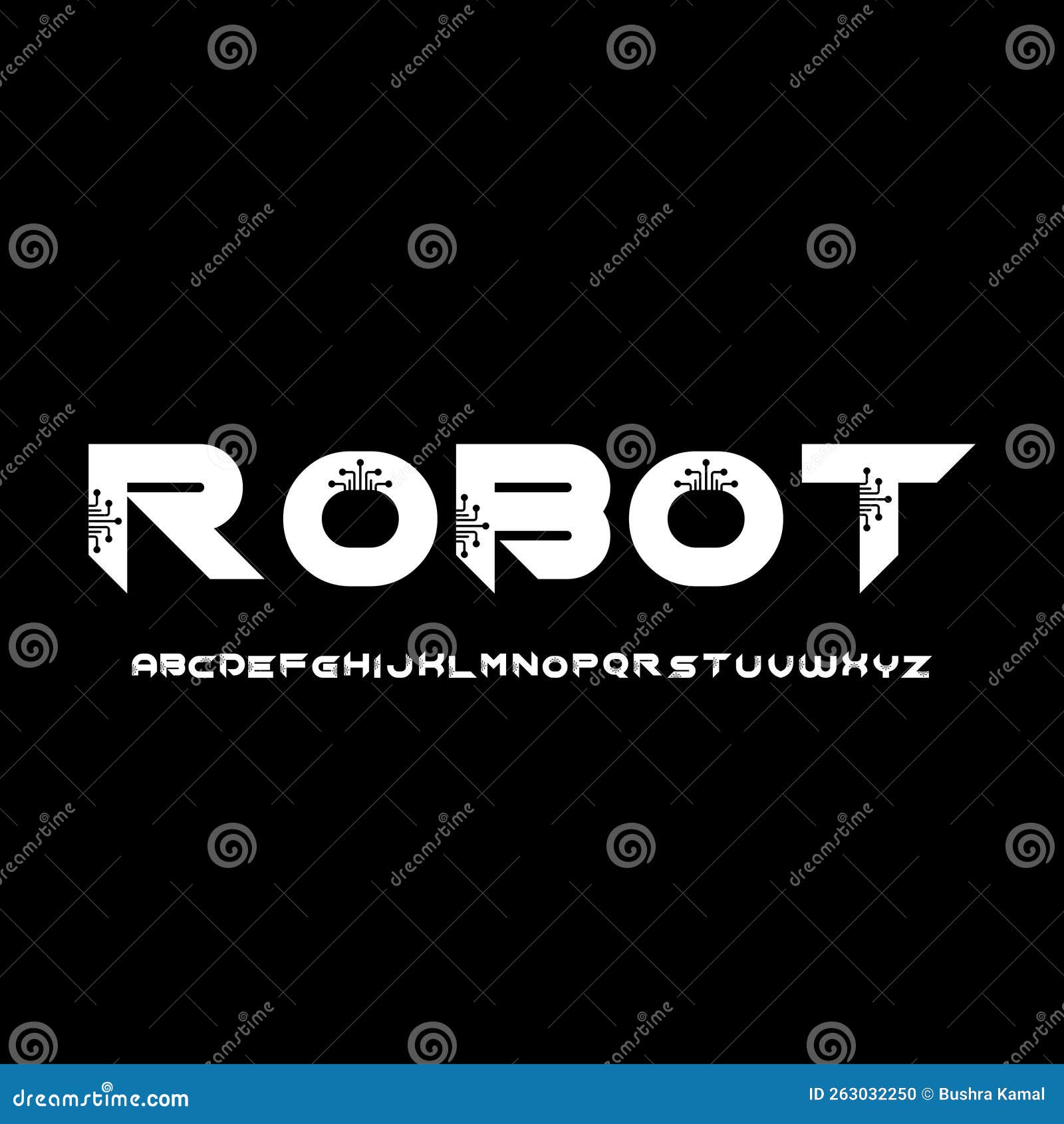 Robot Letters Vector Modern Font Template Stock Illustration ...