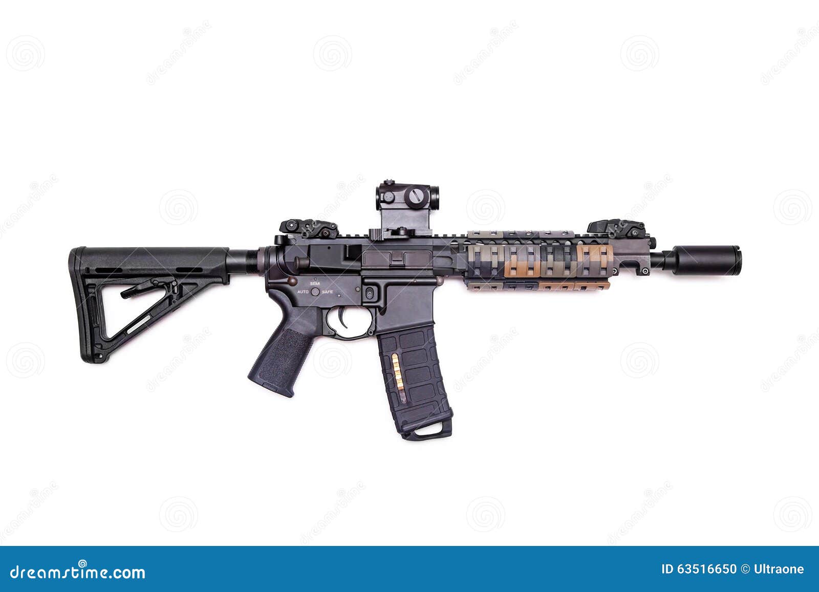 Custom build AR-15 SBR stock photo. Image of defense - 63516650