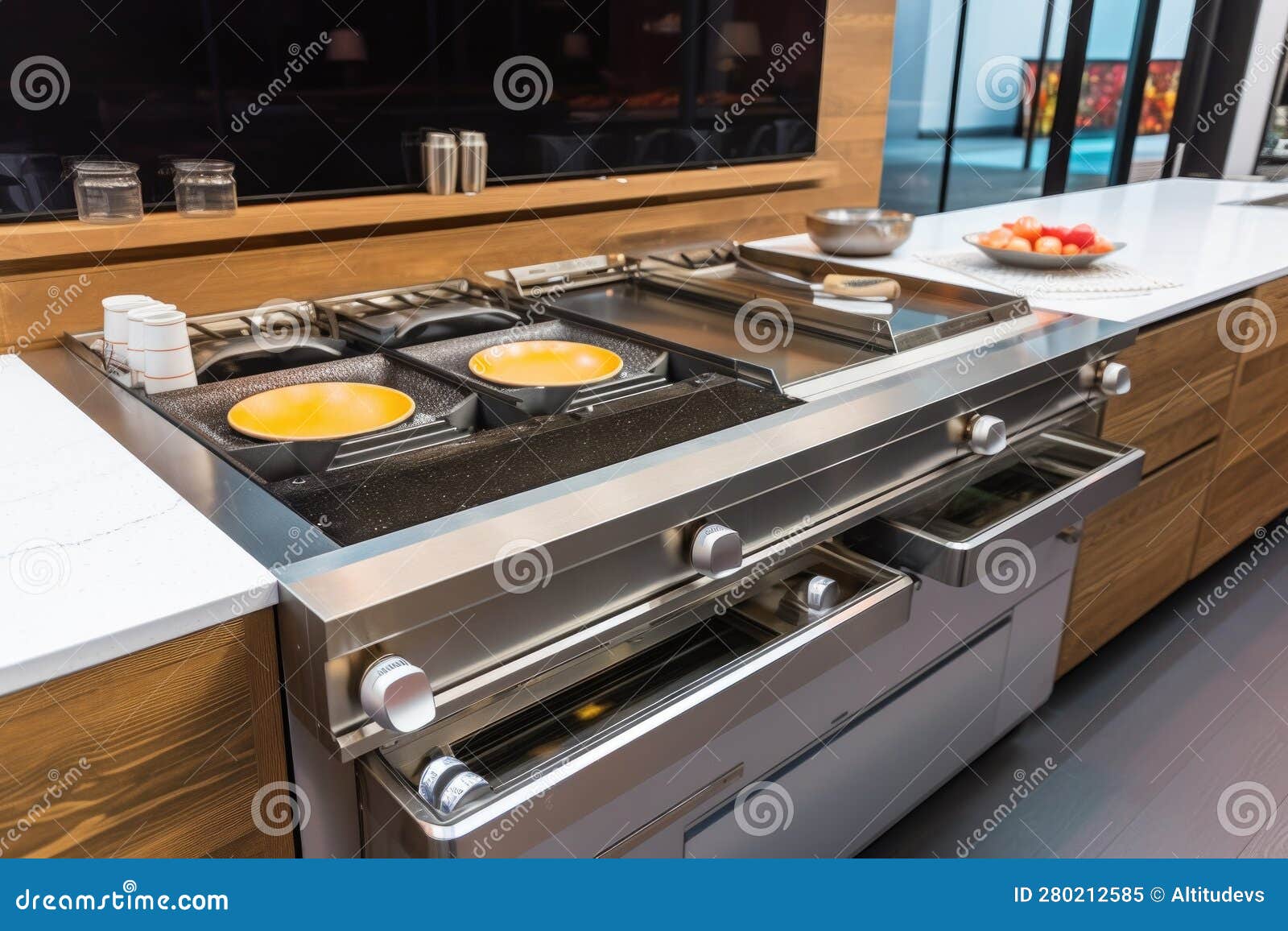 Custom-built Cooking Station with Built-in Griddle for Making Pancakes ...