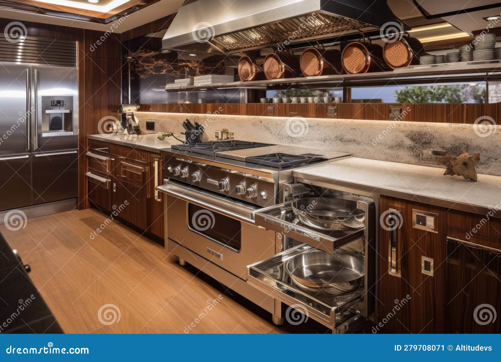 Custom-built Cooking Station, with Large Oven and Multiple Burners, for ...