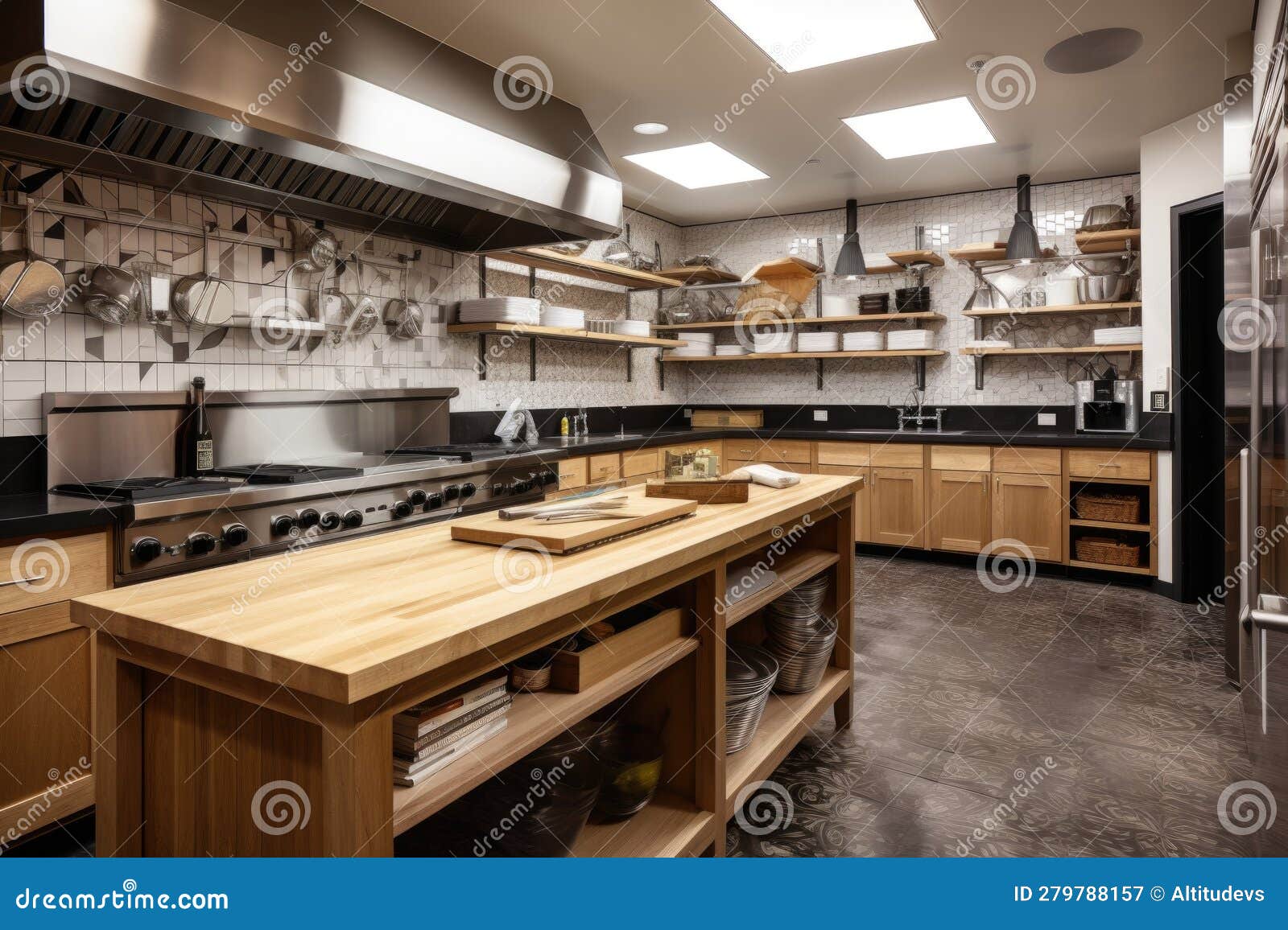 Custom-built Kitchen with Cooking Stations on Each Countertop and ...