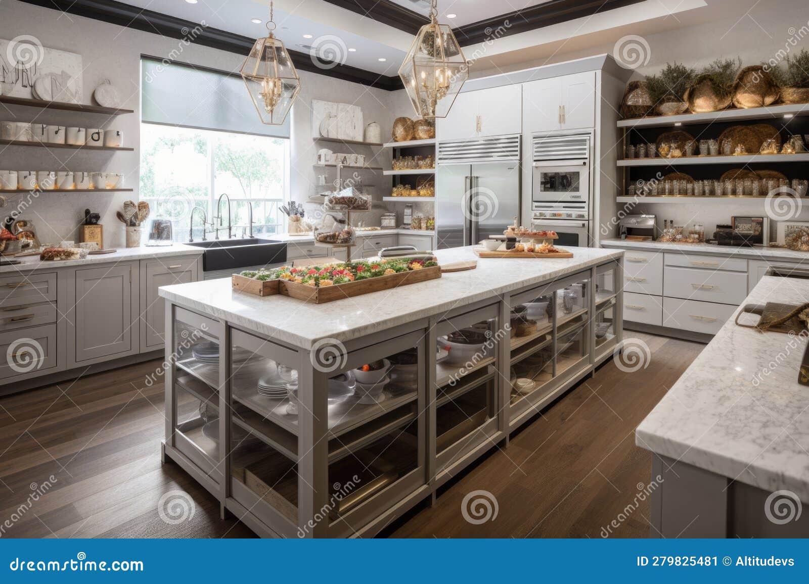 Custom-built Kitchen with Cooking Stations on Each Countertop and ...