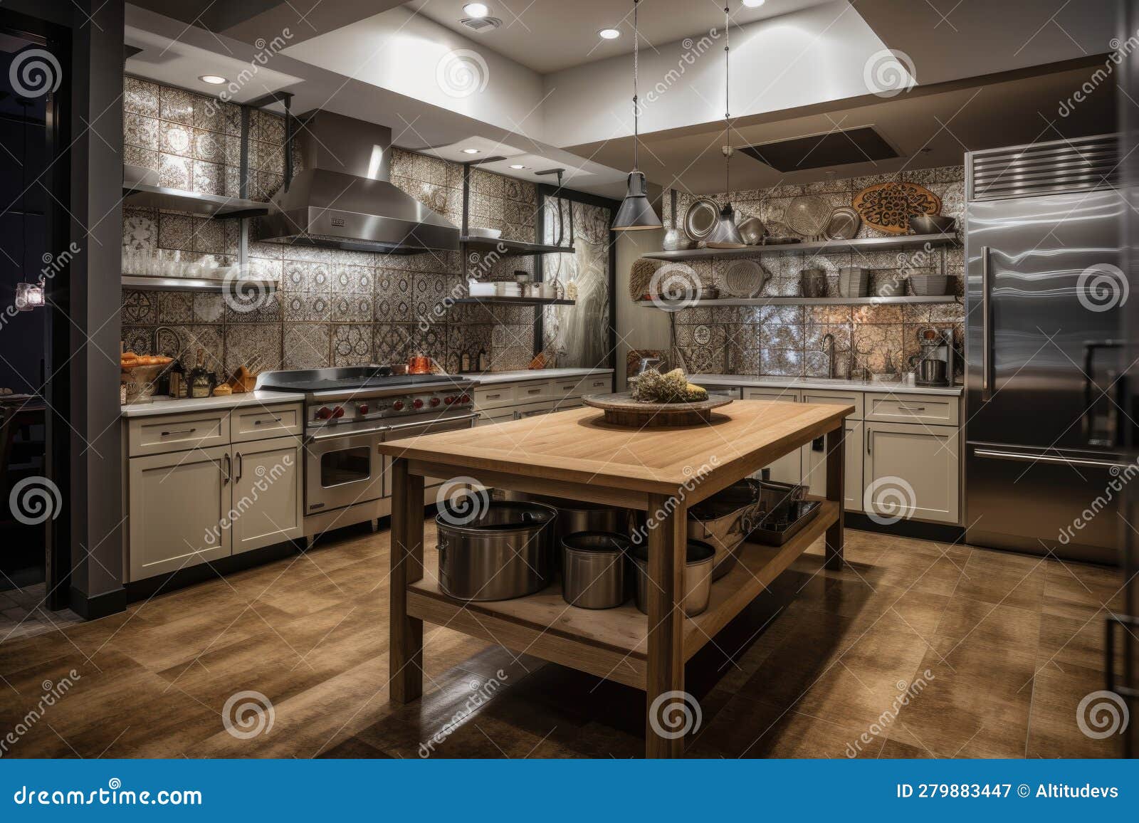 Custom-built Kitchen with Cooking Stations on Each Countertop and ...