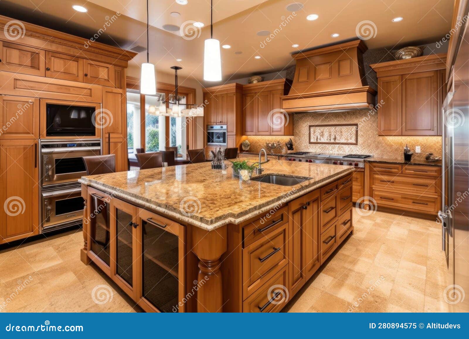 Custom-built Kitchen, with a Variety of Cooking Stations and Appliances ...