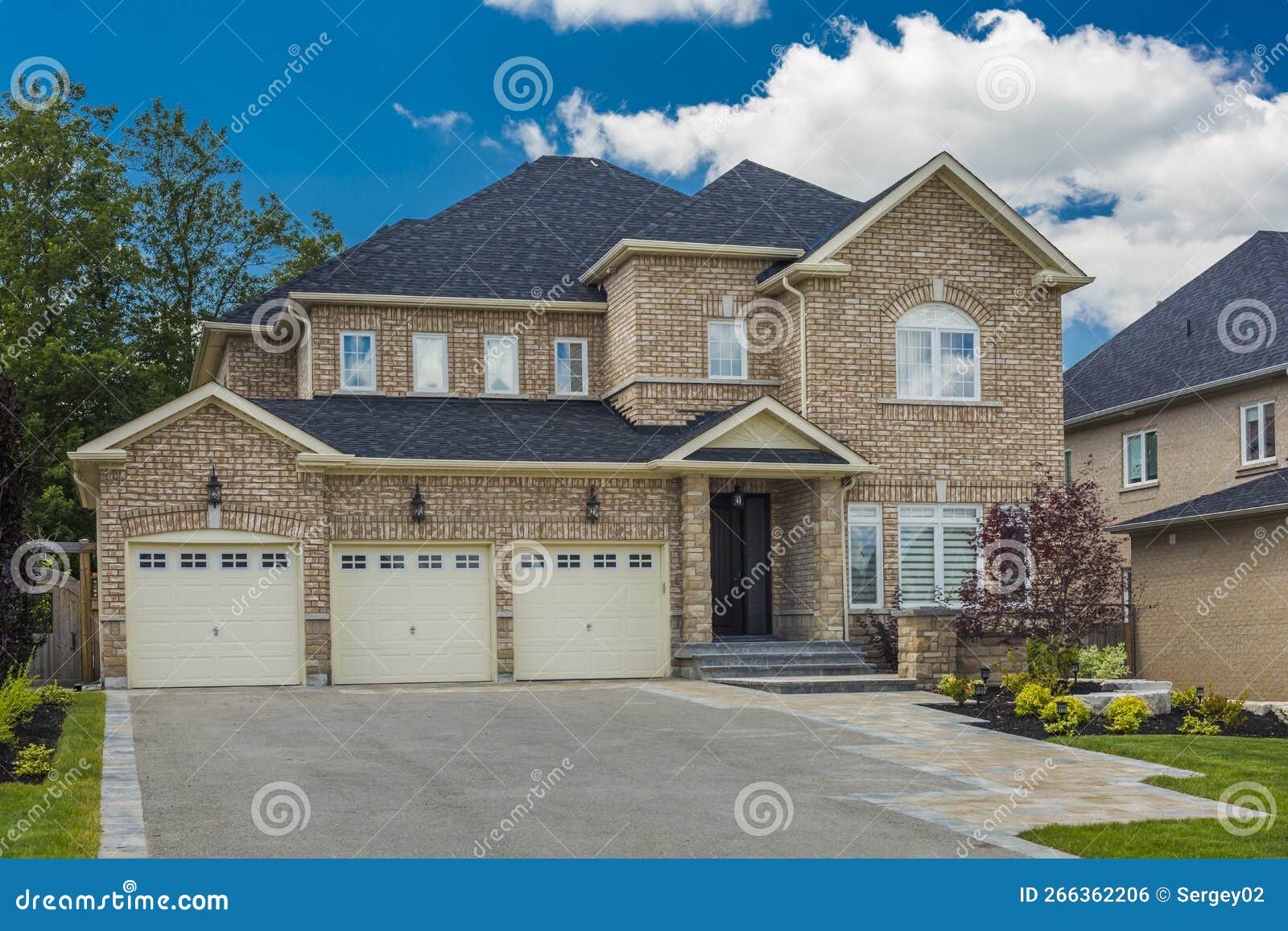 Custom Built Luxury House in the Suburbs of Toronto, Canada. Stock ...