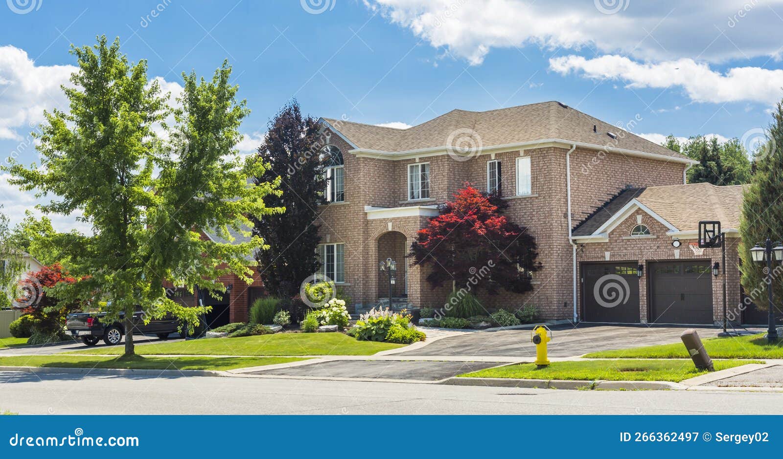 Custom Built Luxury House in the Suburbs of Toronto, Canada. Stock ...