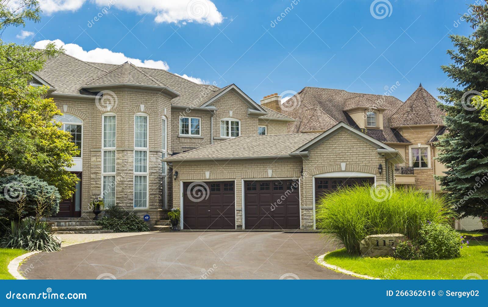 Custom Built Luxury House in the Suburbs of Toronto, Canada. Stock ...